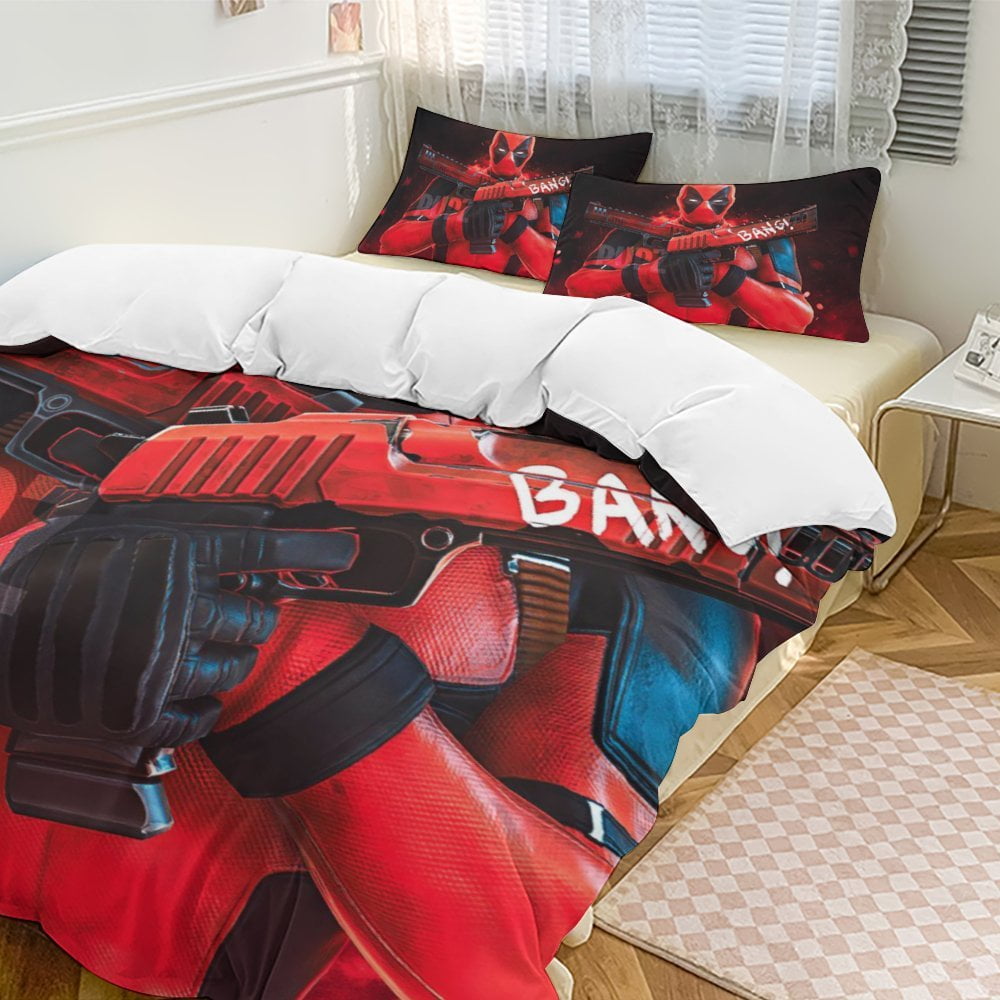 Deadpool Bedding Comforter Sets, 3-Piece Bedding Set Soft Warm Bed Set ...