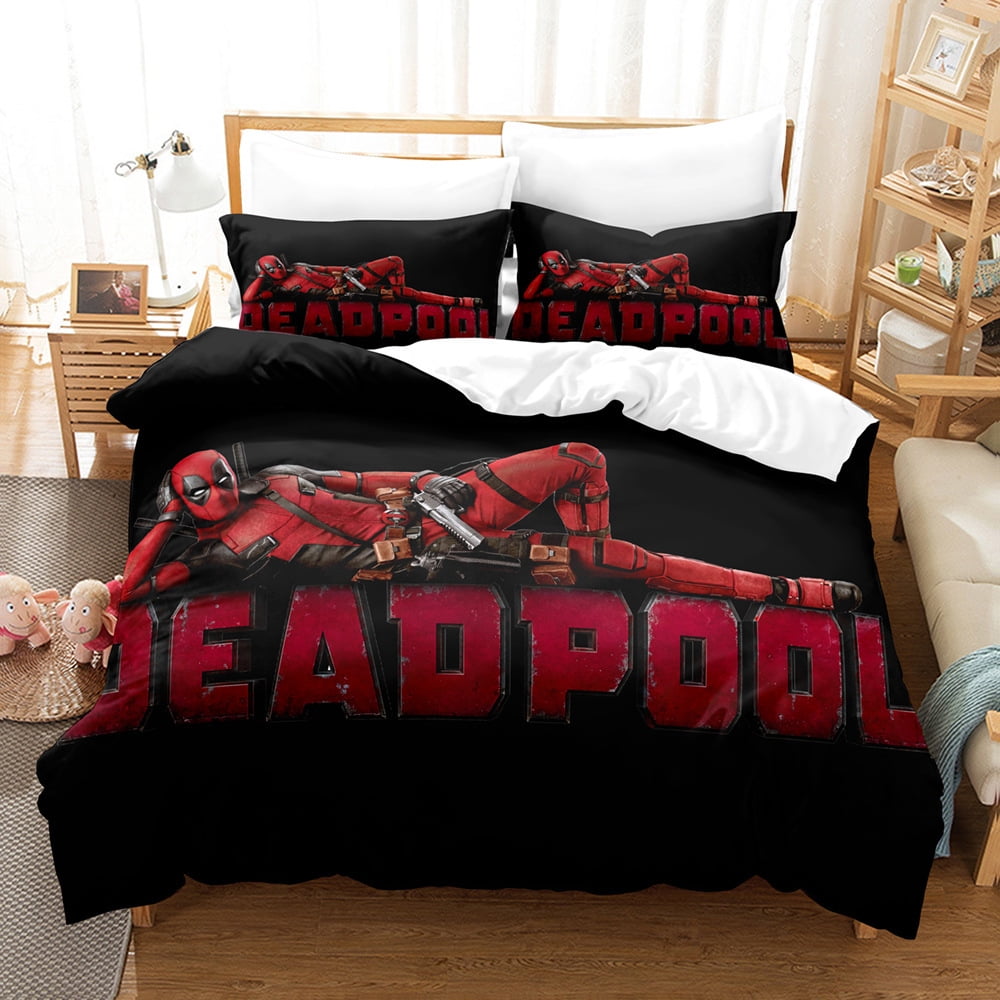 Deadpool Bedding Set, 2-Piece/3-Piece Anime Ultra Soft Breathable 3D ...