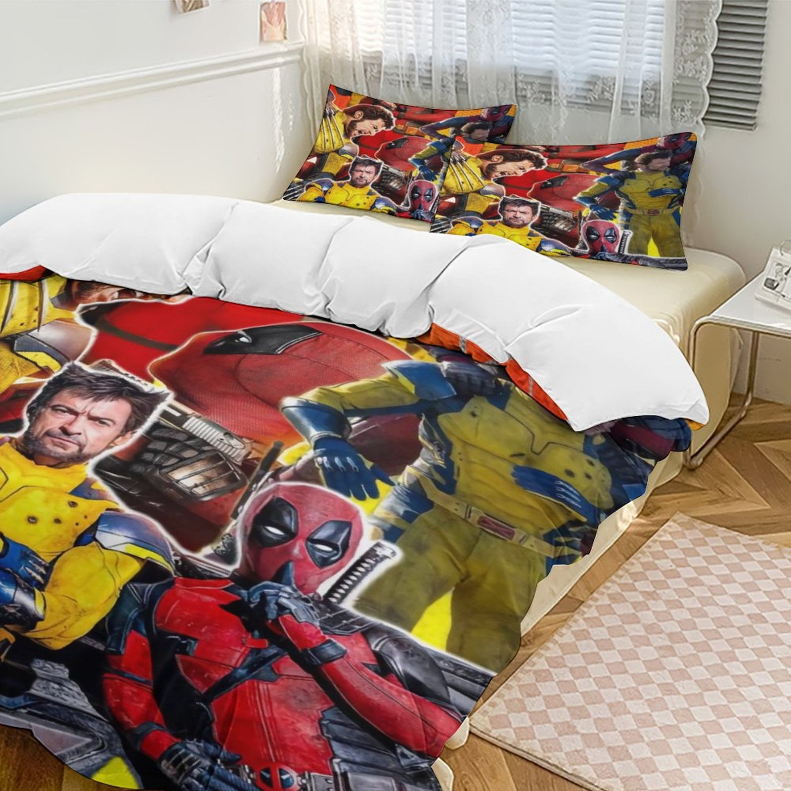 Deadpool Bedding Set Novelty Pattern Soft Microfiber Comforter Set 3 ...