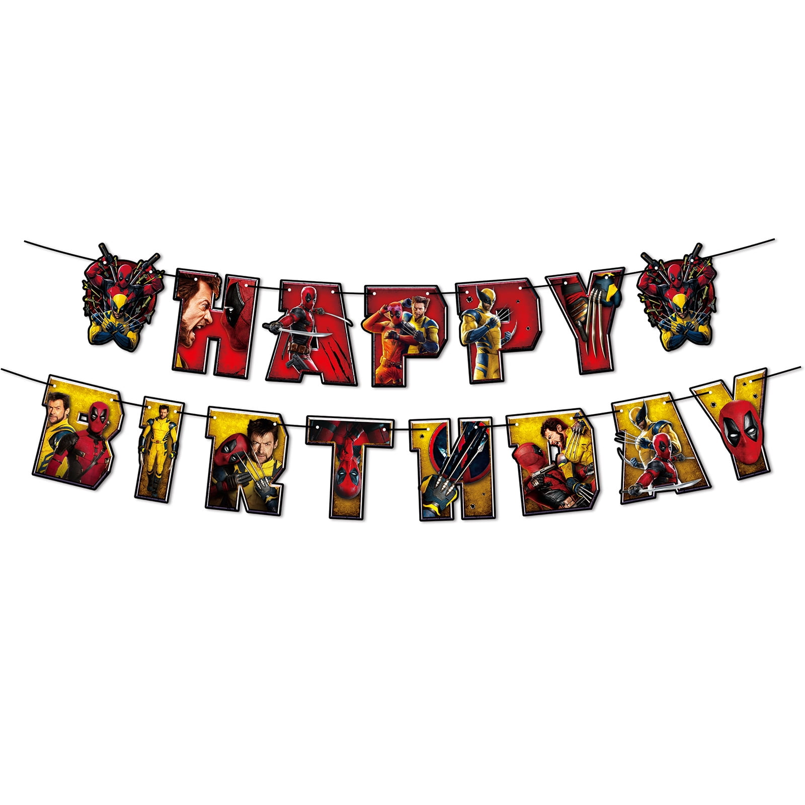Deadpool Birthday Banner Game Theme Party Decorations Game Theme Banner ...
