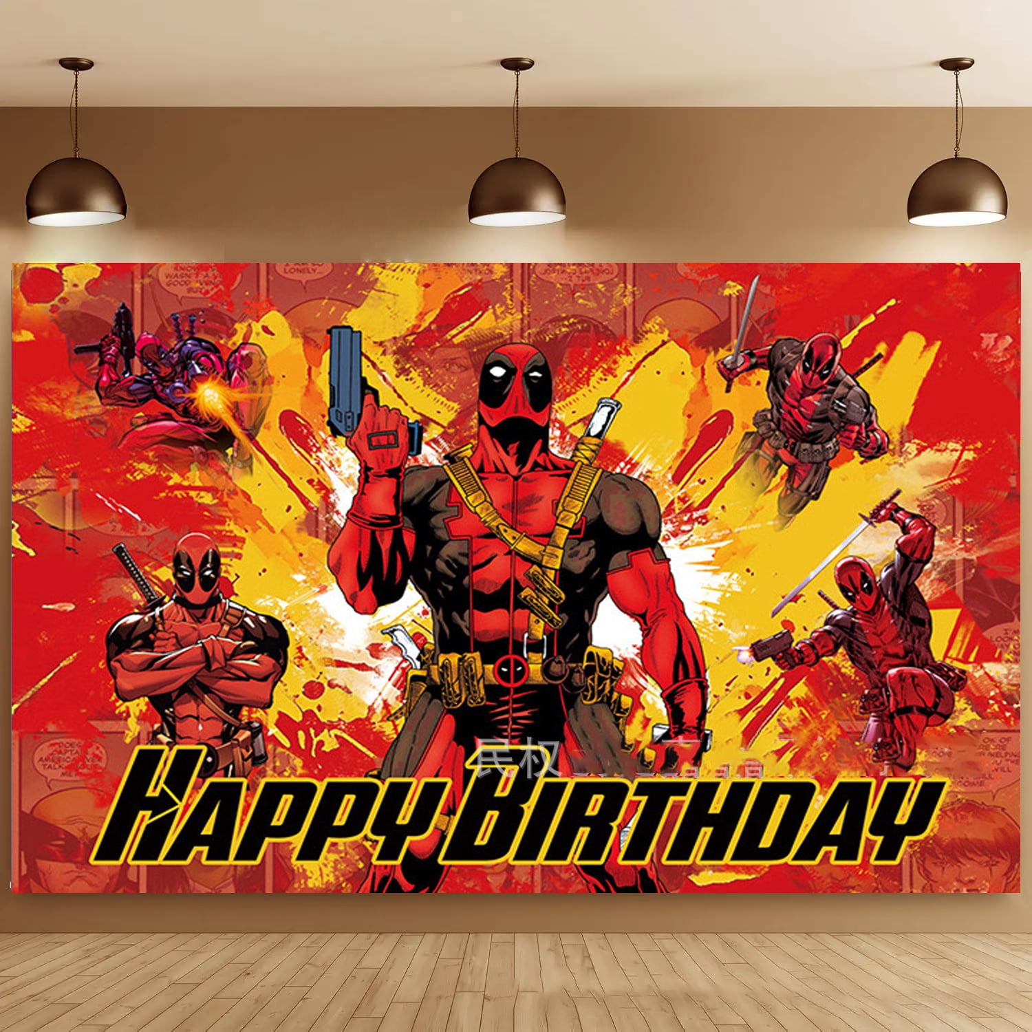 Deadpool Birthday Party Decorations, 5x3ft X-Men Deadpool Backdrop ...