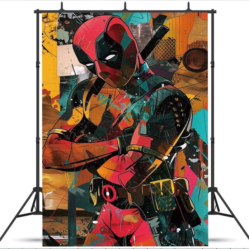 Deadpool Birthday Party Supplies Banner Backdrop Background Taspestry ...