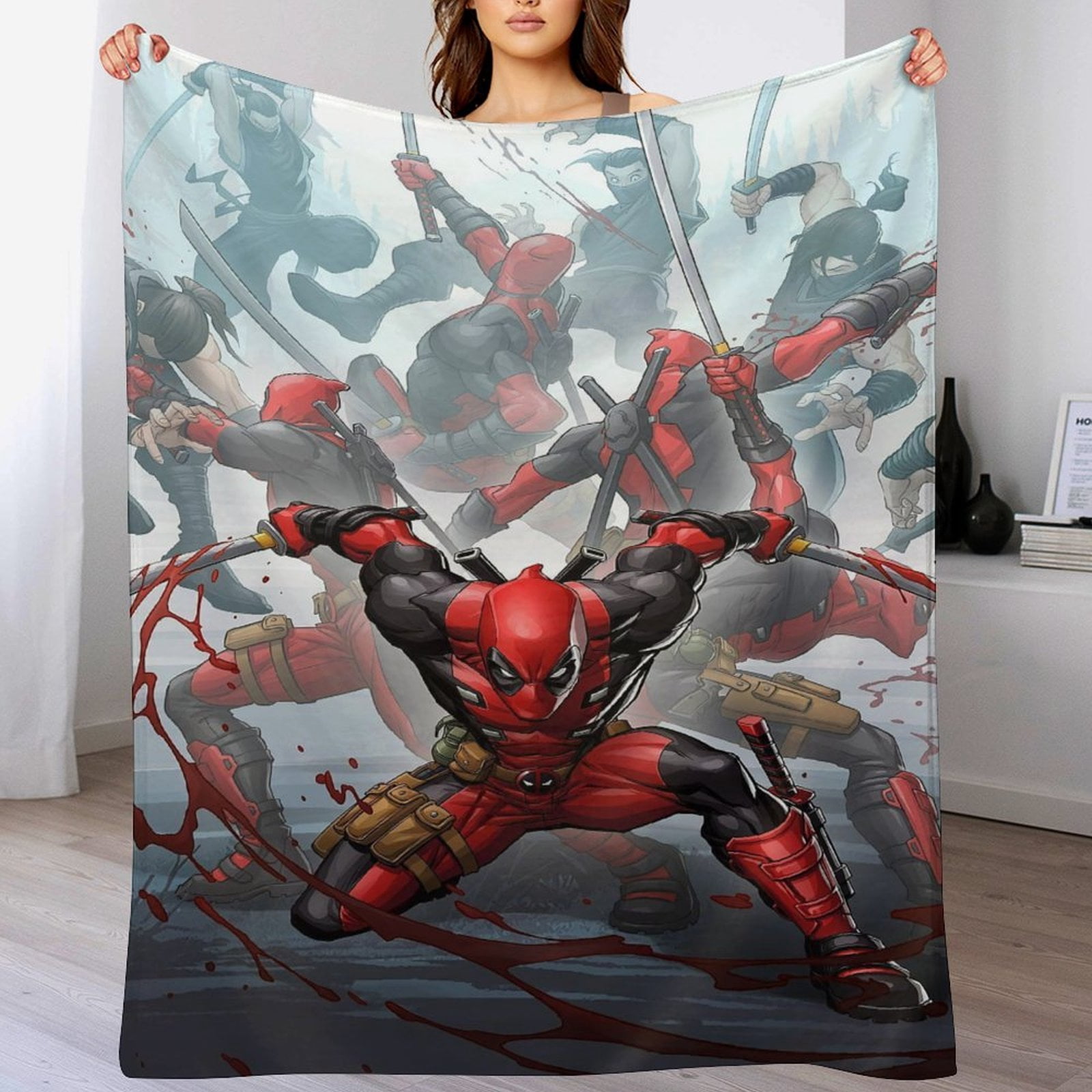 Deadpool Blanket, Super Soft Cozy Flannel Throw Blanket Bedding Gifts ...