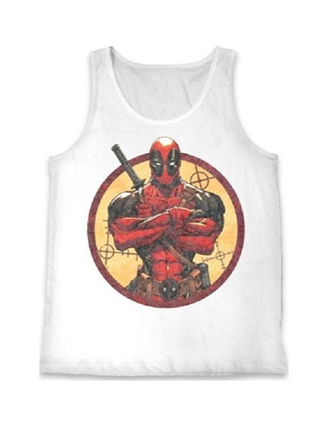 Deadpool Bullseye Adult White Tank Top - Walmart.com