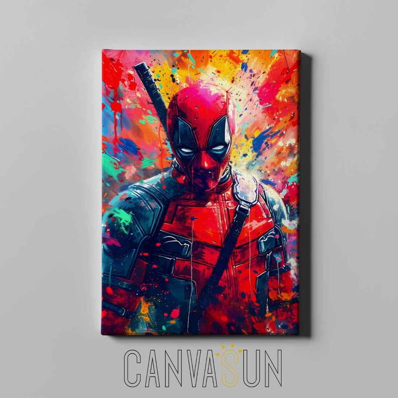 Deadpool Canvas Art Print, Ready to Hang, Superhero canvas 12x18 ...