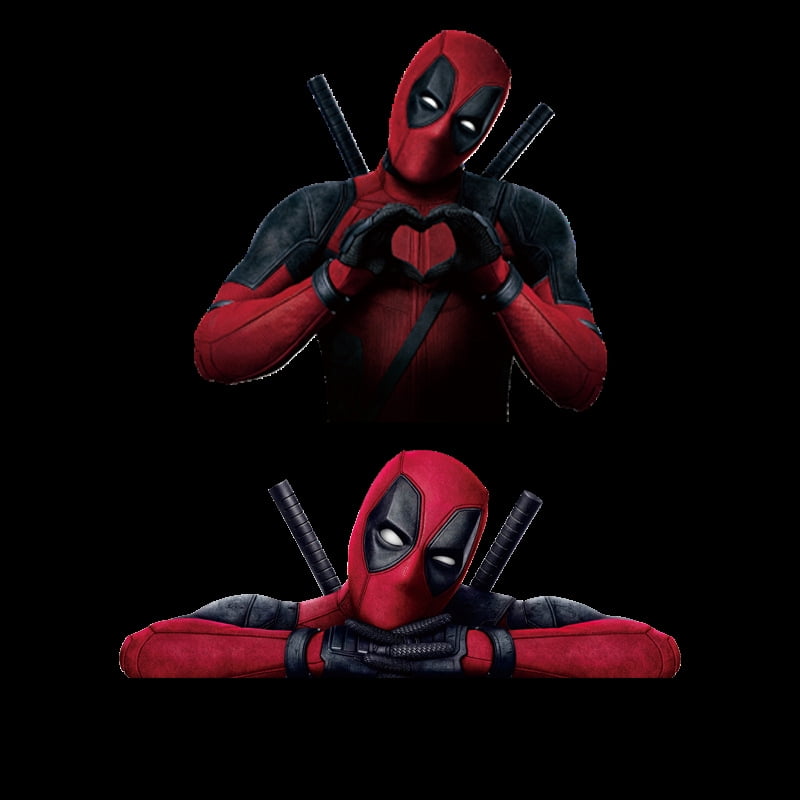 Deadpool Car Traceless Sticker Block Scratch Sticker Funny Creative Car ...