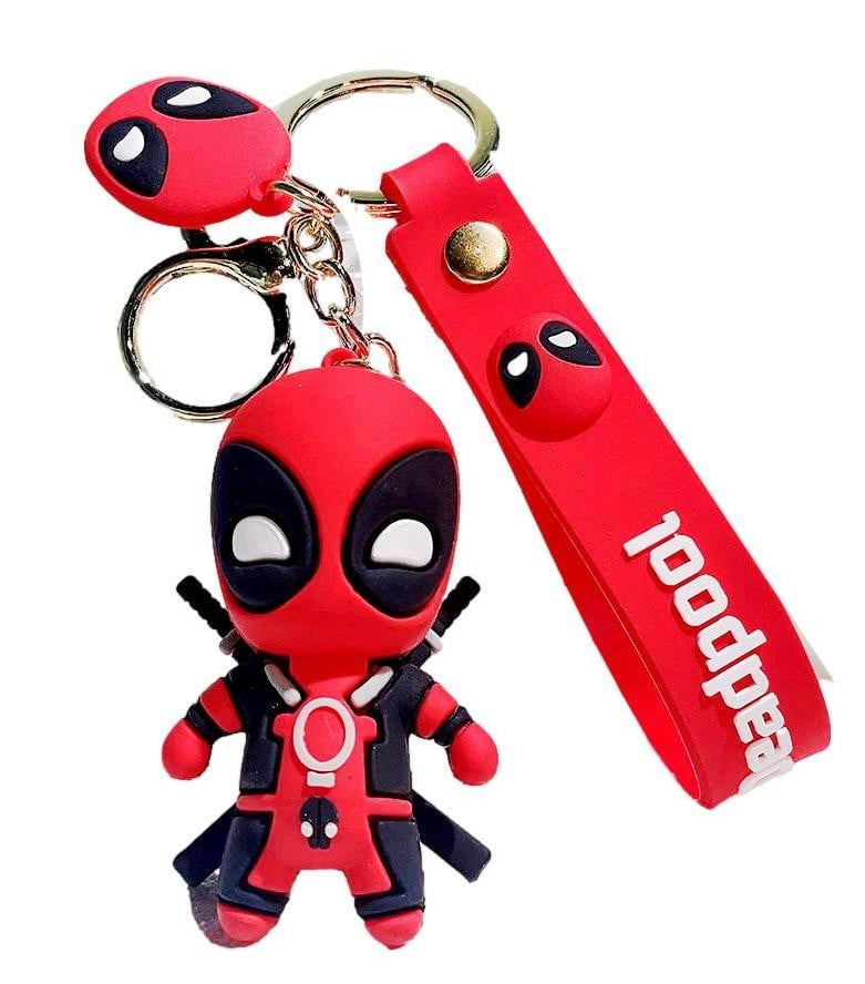 Deadpool Character Silicone 3D Charm Keychain Keyring - Walmart.com