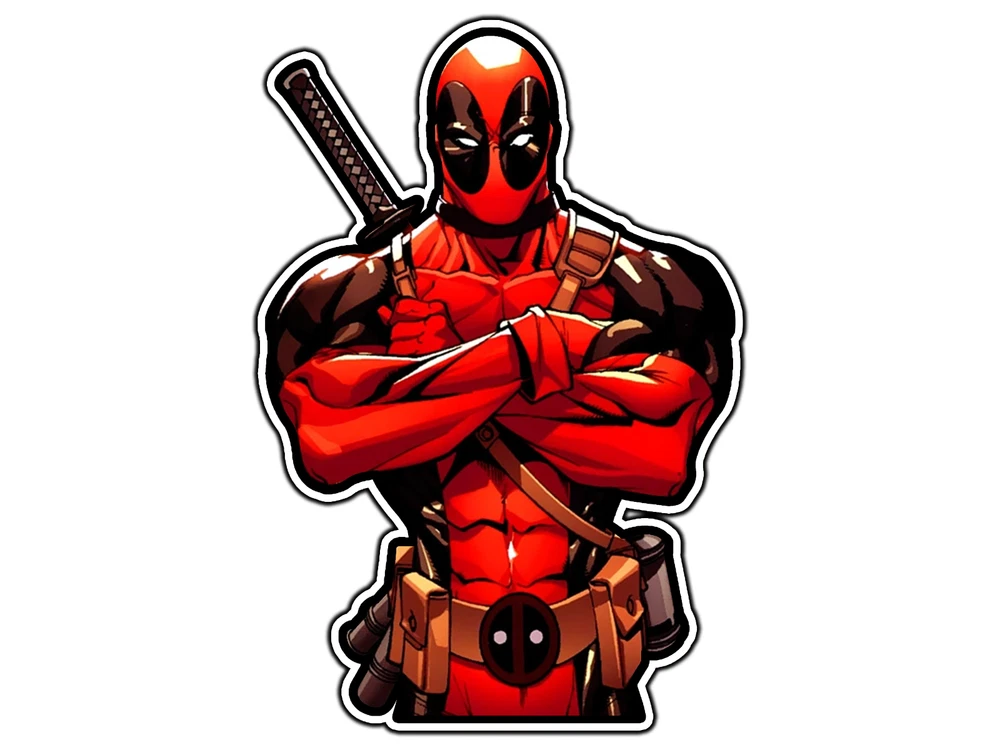 Deadpool Comics Style #1 Sticker Cartoon Sticker, Phone Decal Water ...