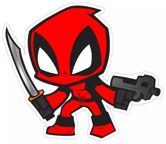 Deadpool Comics Superhero Sticker Phone Decal Water Bottle Stickers Car ...