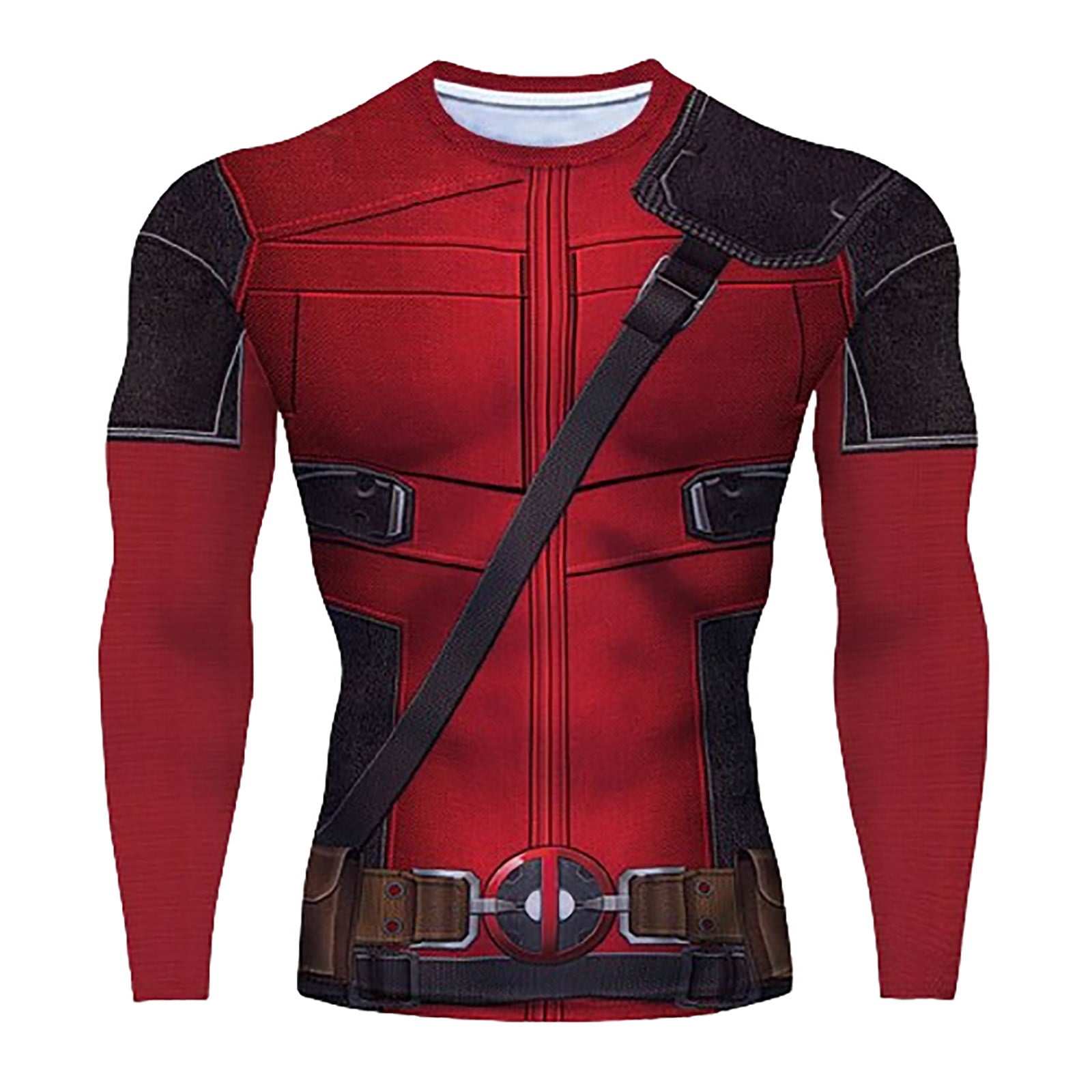 Deadpool Costume Deadpool Toys Deadpool Men's Long Sleeve Compression ...