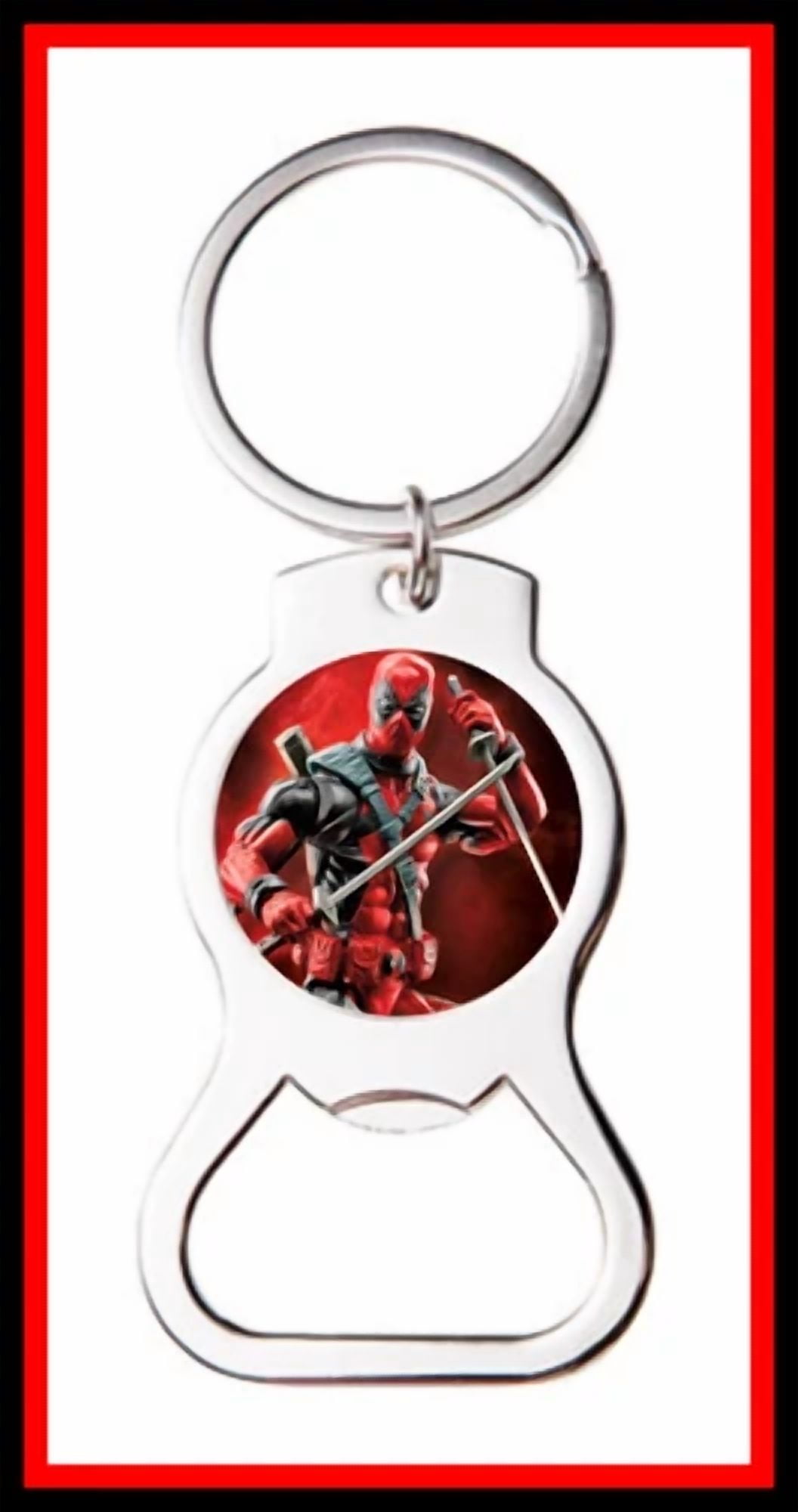 Deadpool Custom Bottle Opener Keychain Key Ring - Great Gift - Walmart.com