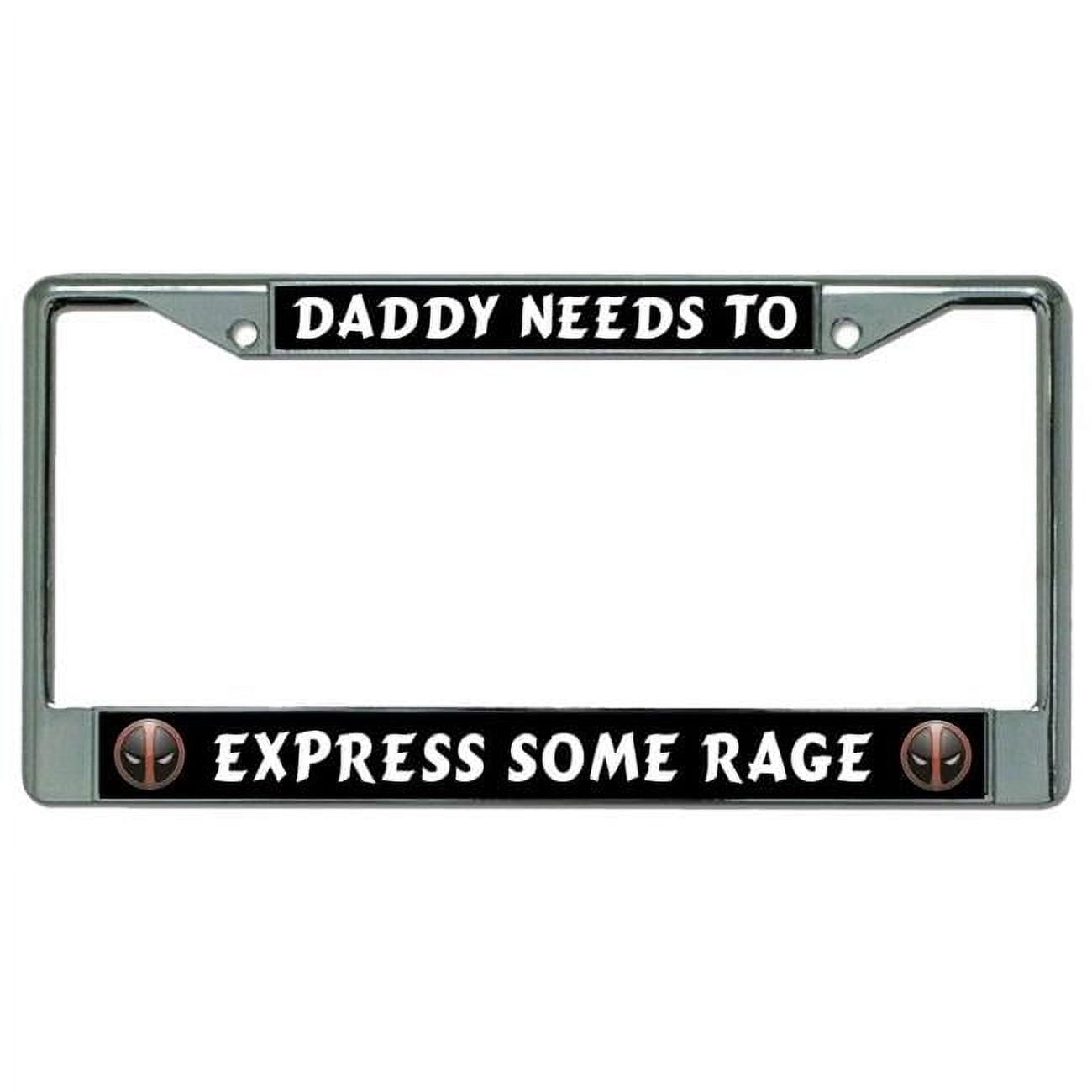 Deadpool Daddy Rage Chrome License Plate Frame - Walmart.com