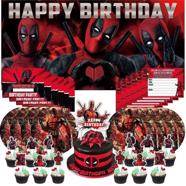 Deadpool Dead Pool Invite Invitation Cards Party Supplies Decor ...