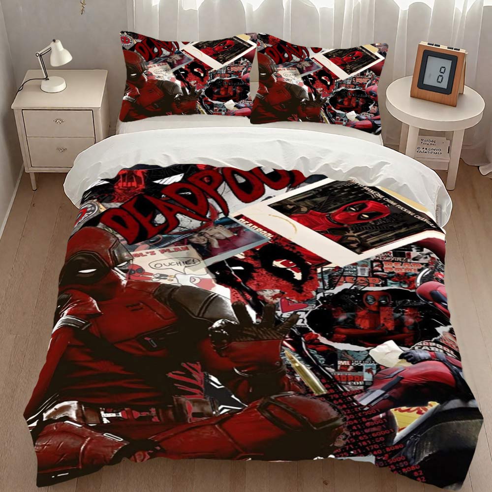 Deadpool Dead Pool Toddler Bedding Set Comforter Girls Boys Pillow ...