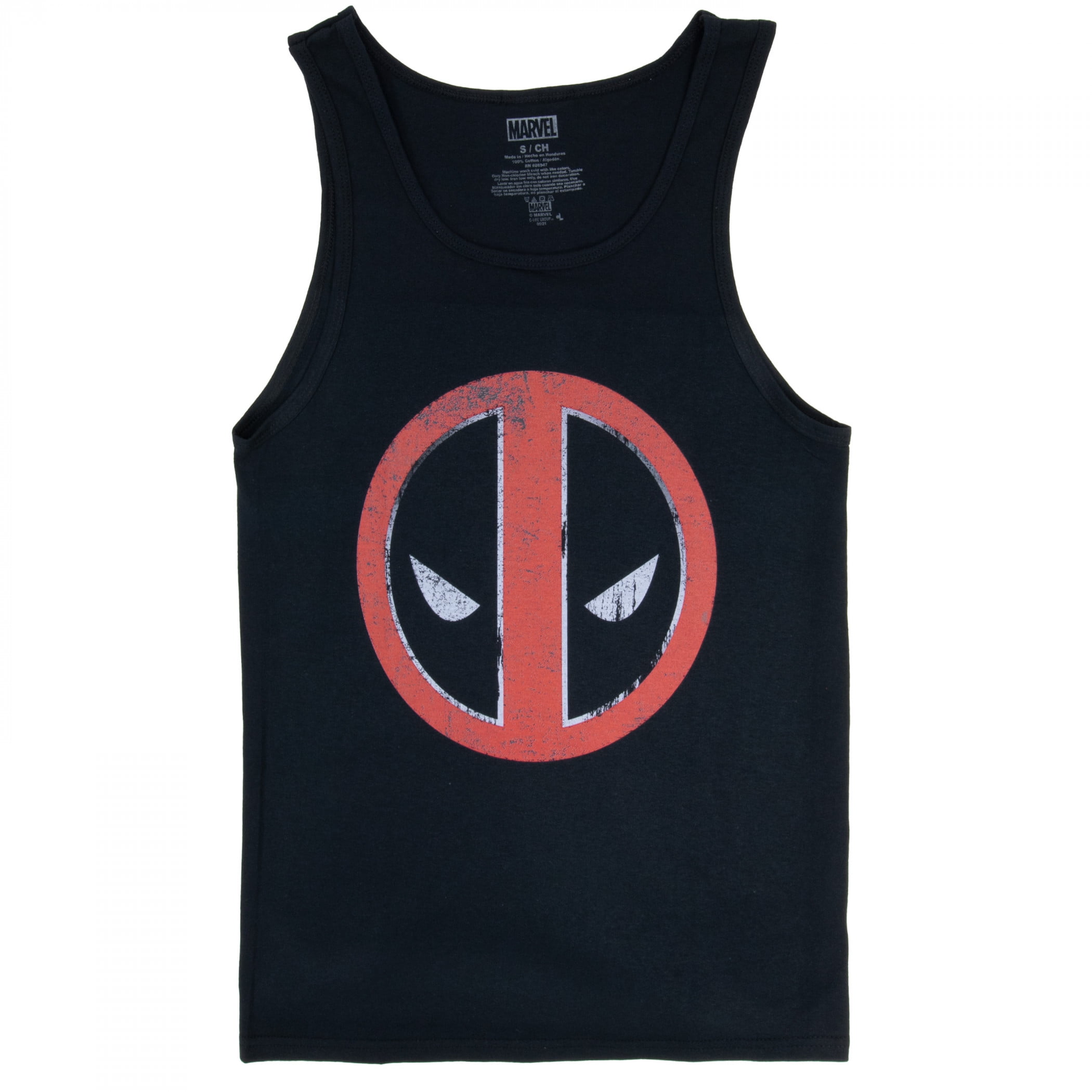 Deadpool Distressed Symbol Tank Top-Small - Walmart.com