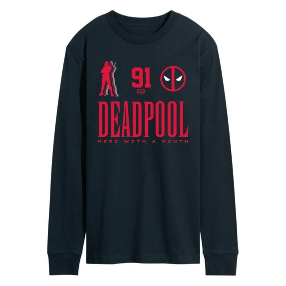 Deadpool - Deadpool Jersey - Men's Long Sleeve Graphic T-Shirt ...