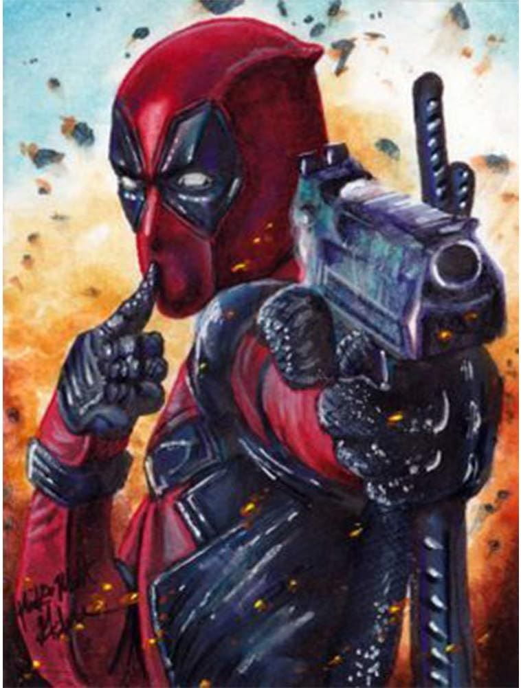 Deadpool Diamond Painting Kits for Adult Beginners, 5D Cartoon Diamond ...
