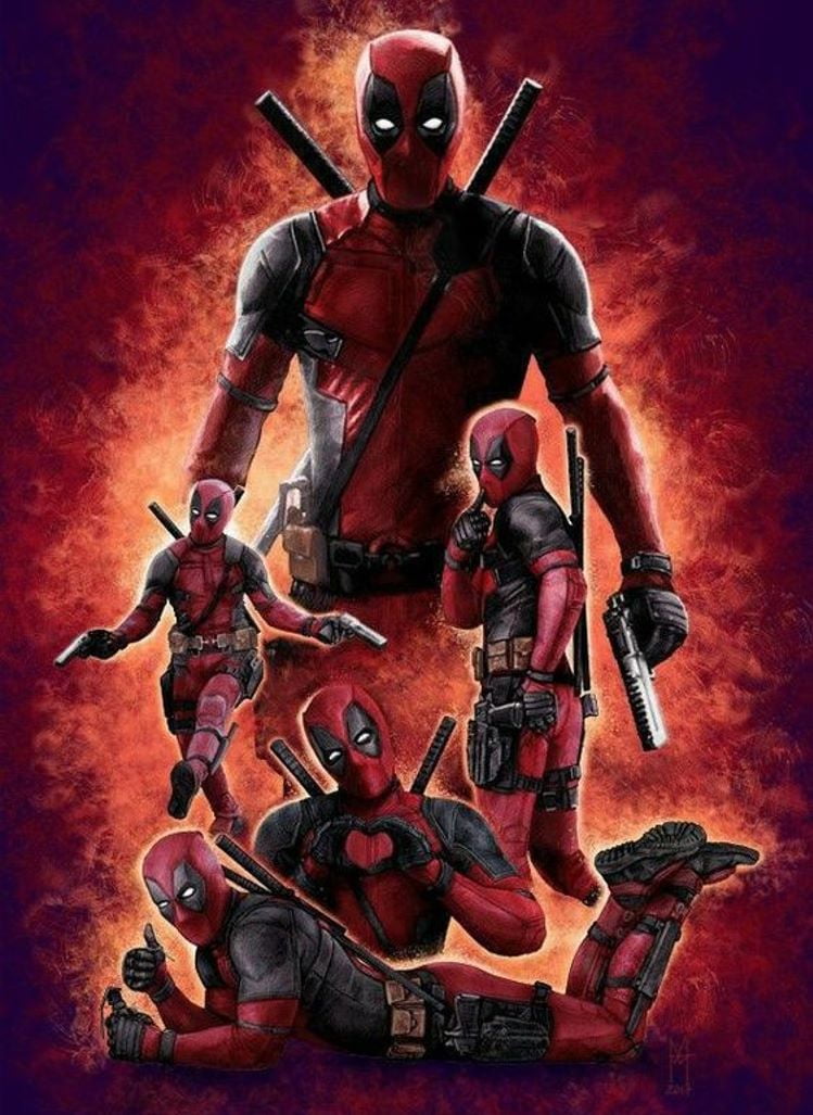 Deadpool Diamond Painting Kits, Diamond Art Kits for Kids, 5D Diamond ...