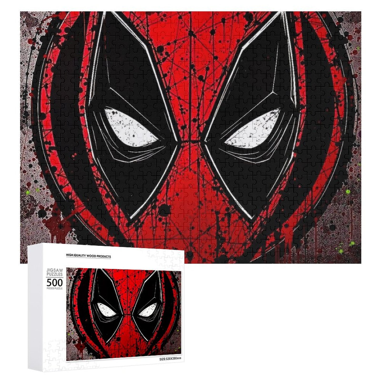 Deadpool Face Puzzles,500 Pieces Puzzles for Adults–Jigsaw Puzzle for ...