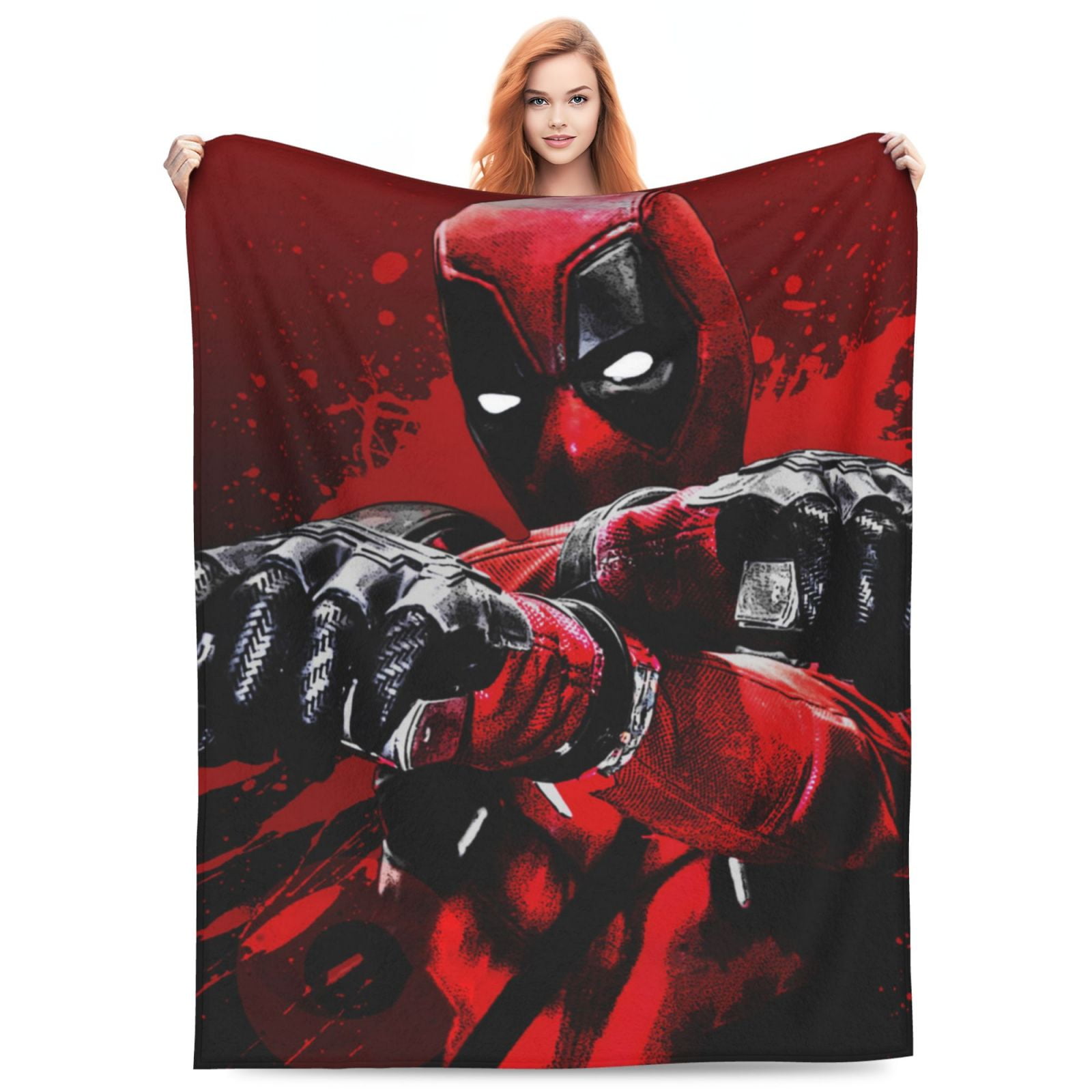 Deadpool Fleece Throw Blanket For Couch Or Bed - Plush Cozy Fuzzy ...