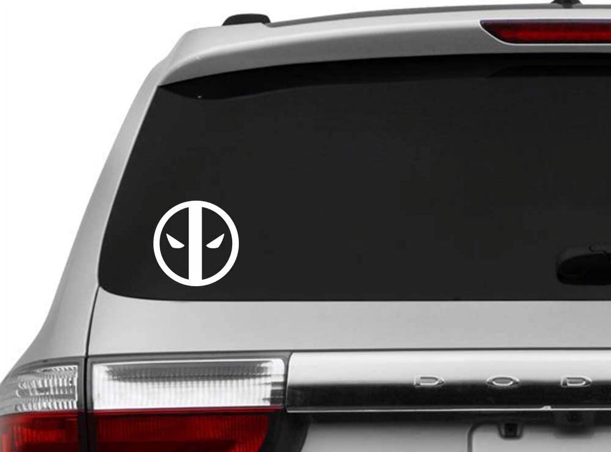 Deadpool Funny Car Decal WHITE 4 x 4 (2 per Order) Vinyl Car Laptop ...