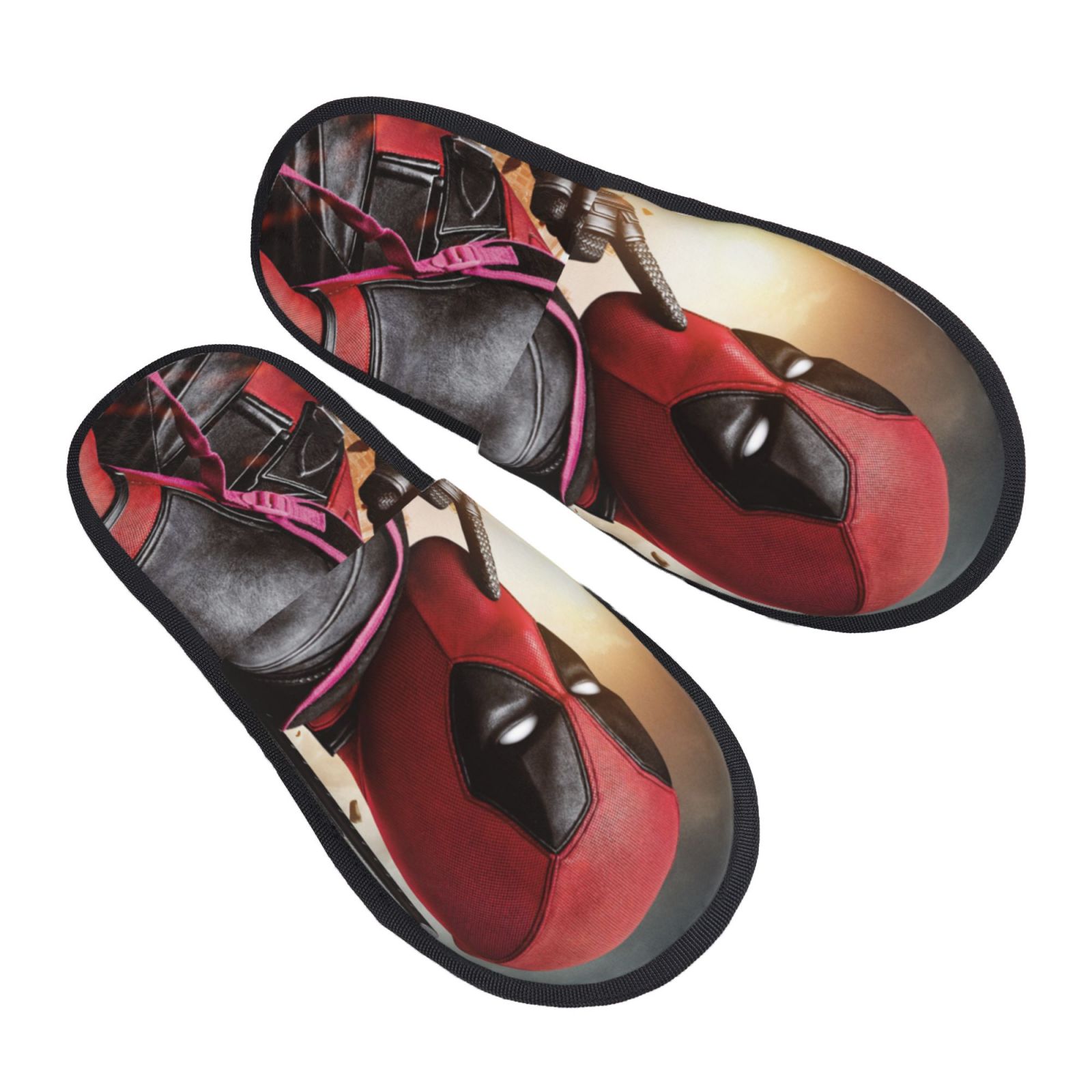 Deadpool Furry Slippers For Men Women Fuzzy House Slippers Winter Anti ...