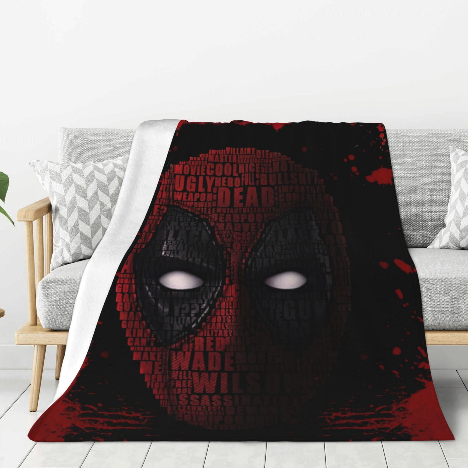 Deadpool Head Cooling Blanket,Throw Blanket,Fleece Blanket,Lightweight ...