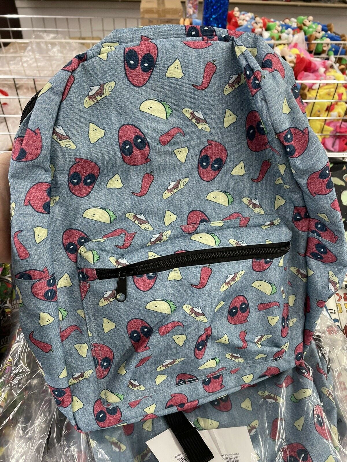 Deadpool Heads Allover Print Large Backpack 16” Official Licensed ...