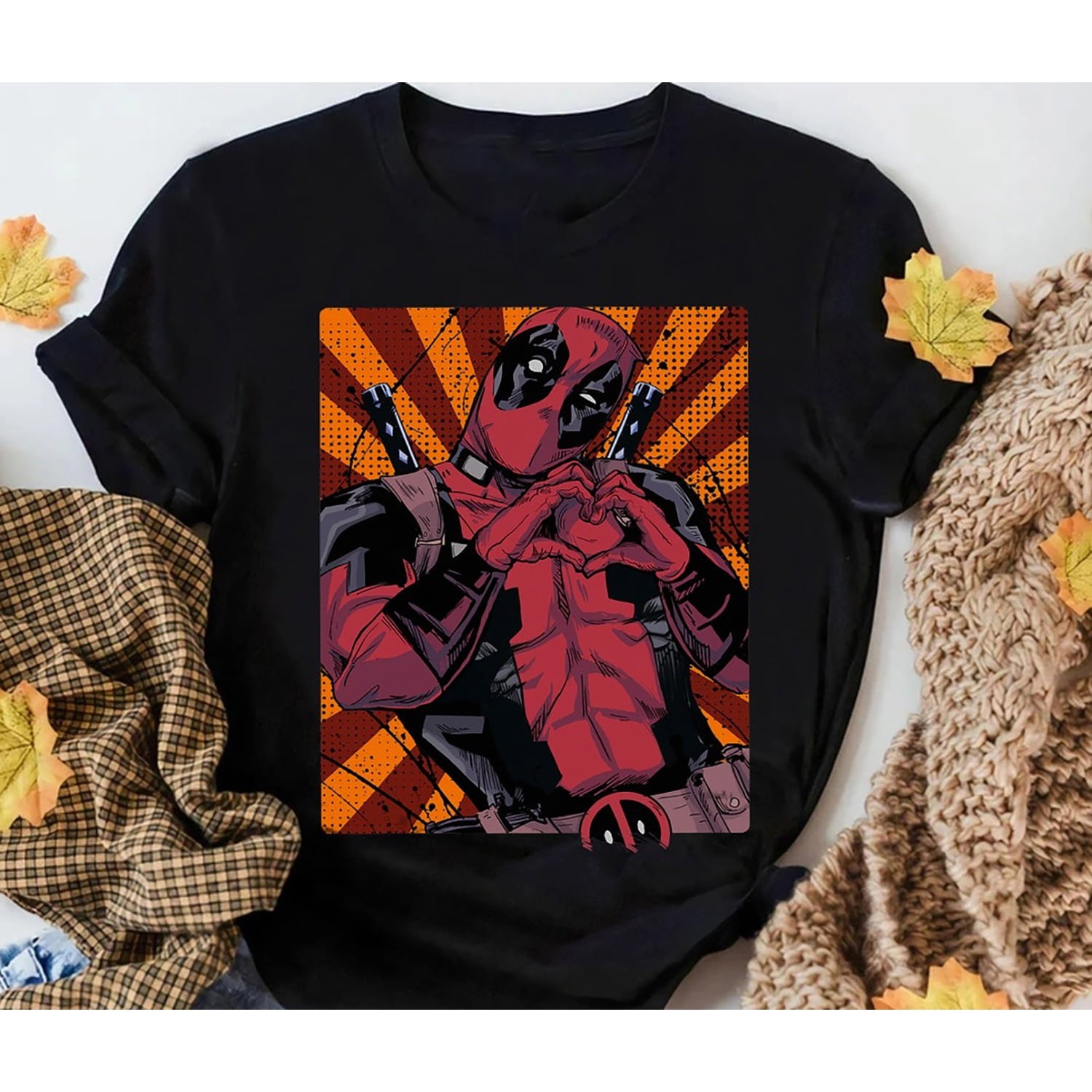 Deadpool Heart Hands Portrait Retro Shirt, MCU Fans Marvel Studios ...