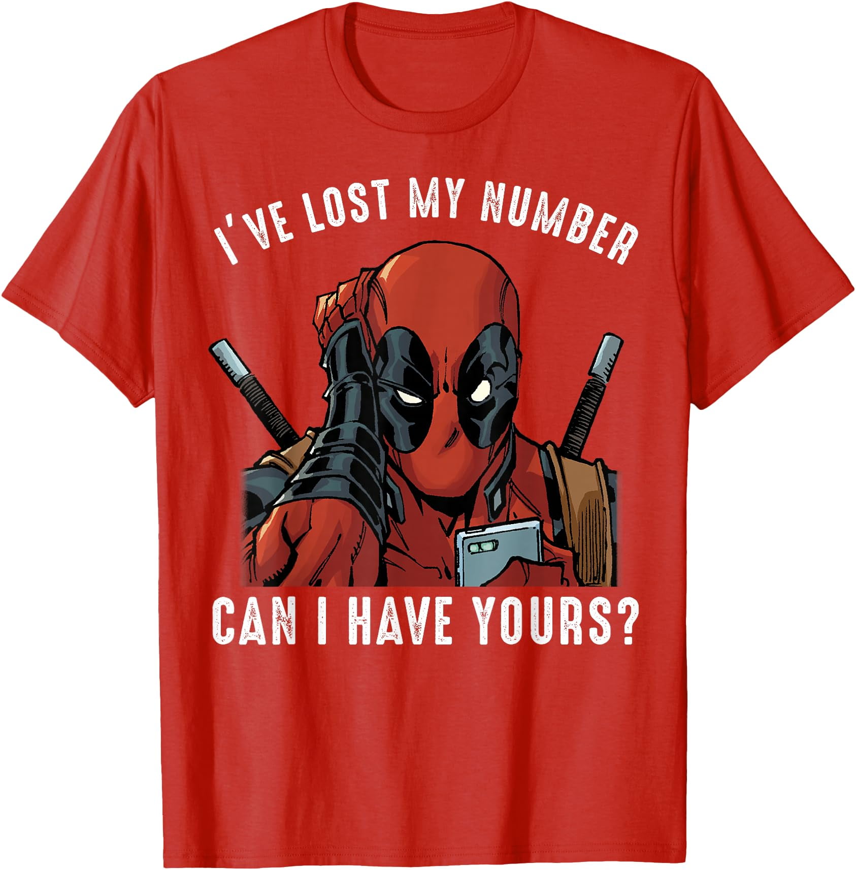Deadpool I've Lost My Number Can I Have Yours DTG Print Unisex T-Shirt ...