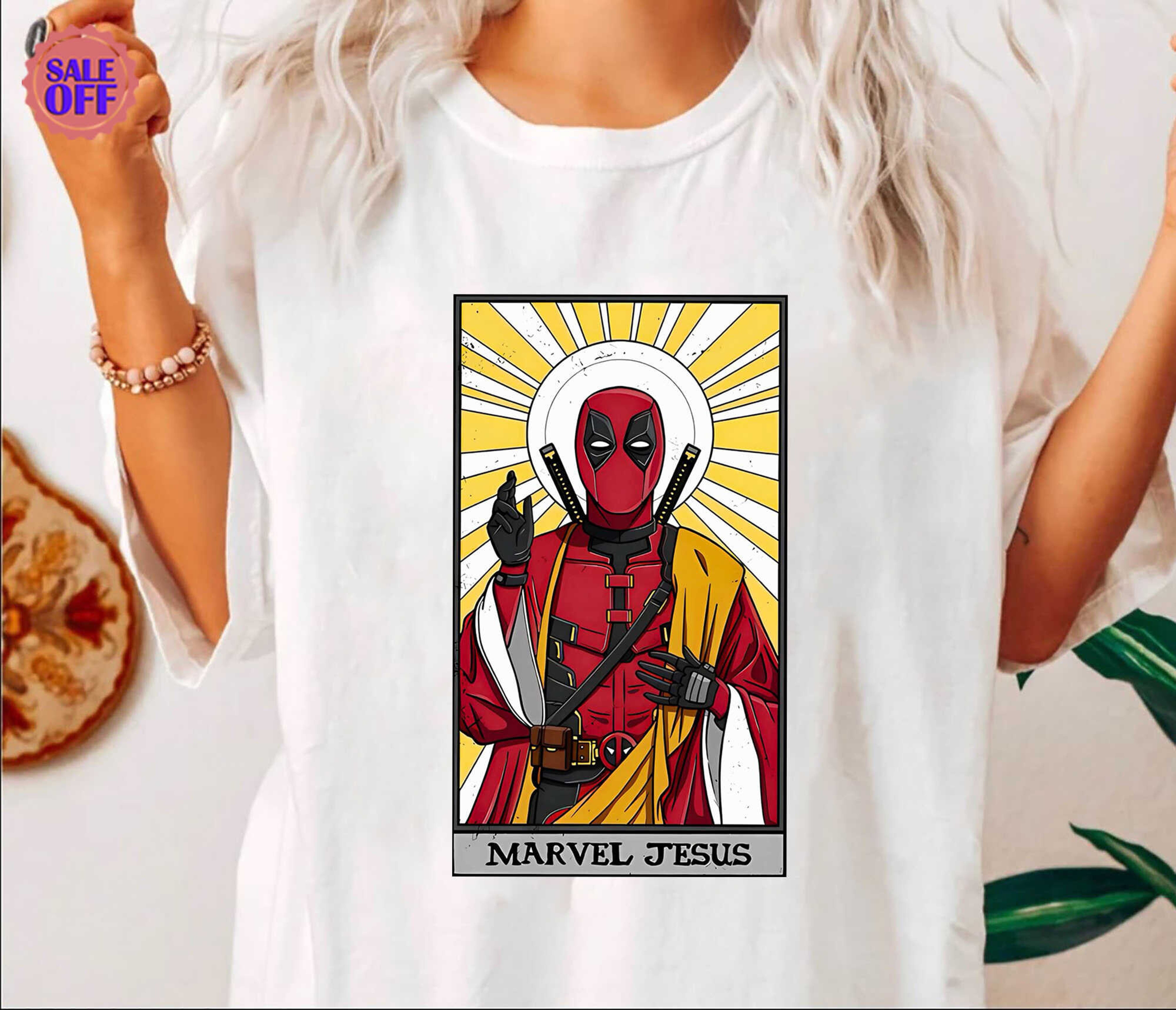 Deadpool Jesus Tarot Card Shirt, Deadpool Wolverine Shirt, Superhero ...