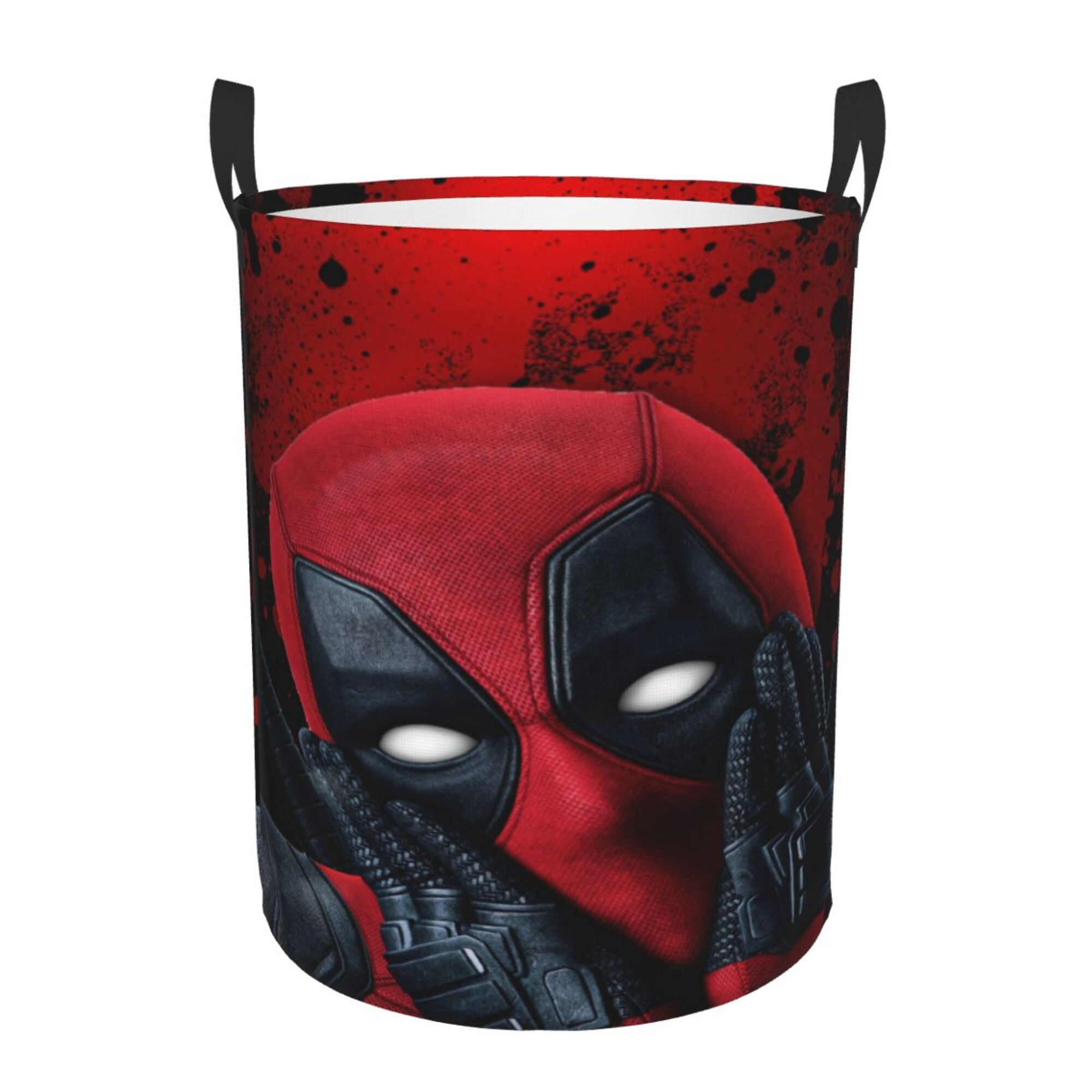 Deadpool Large Circular Laundry Hamper Cute Anime Laundry Basket ...