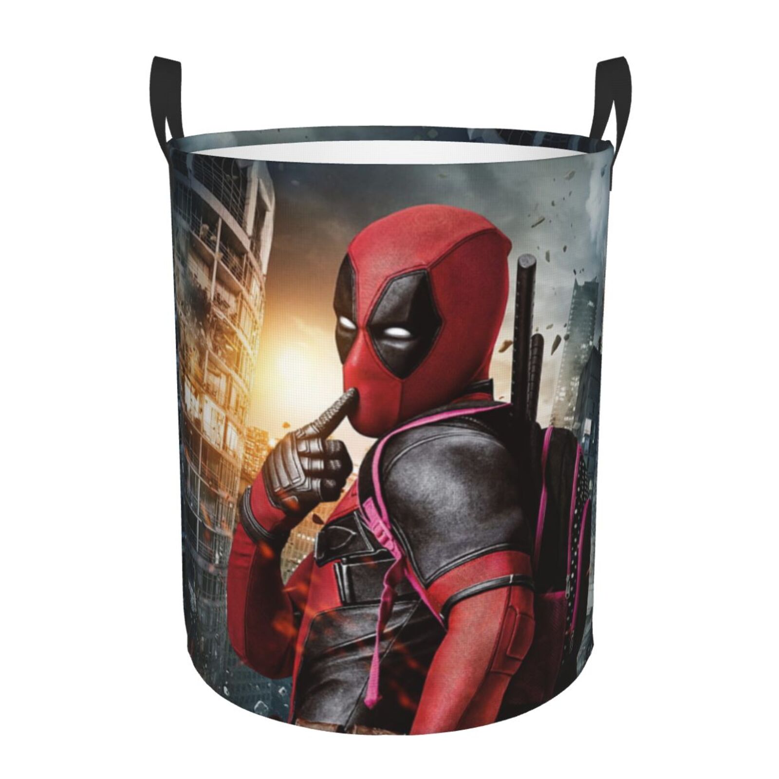 Deadpool Large Laundry Hamper, Collapsible Laundry Basket With Handles ...