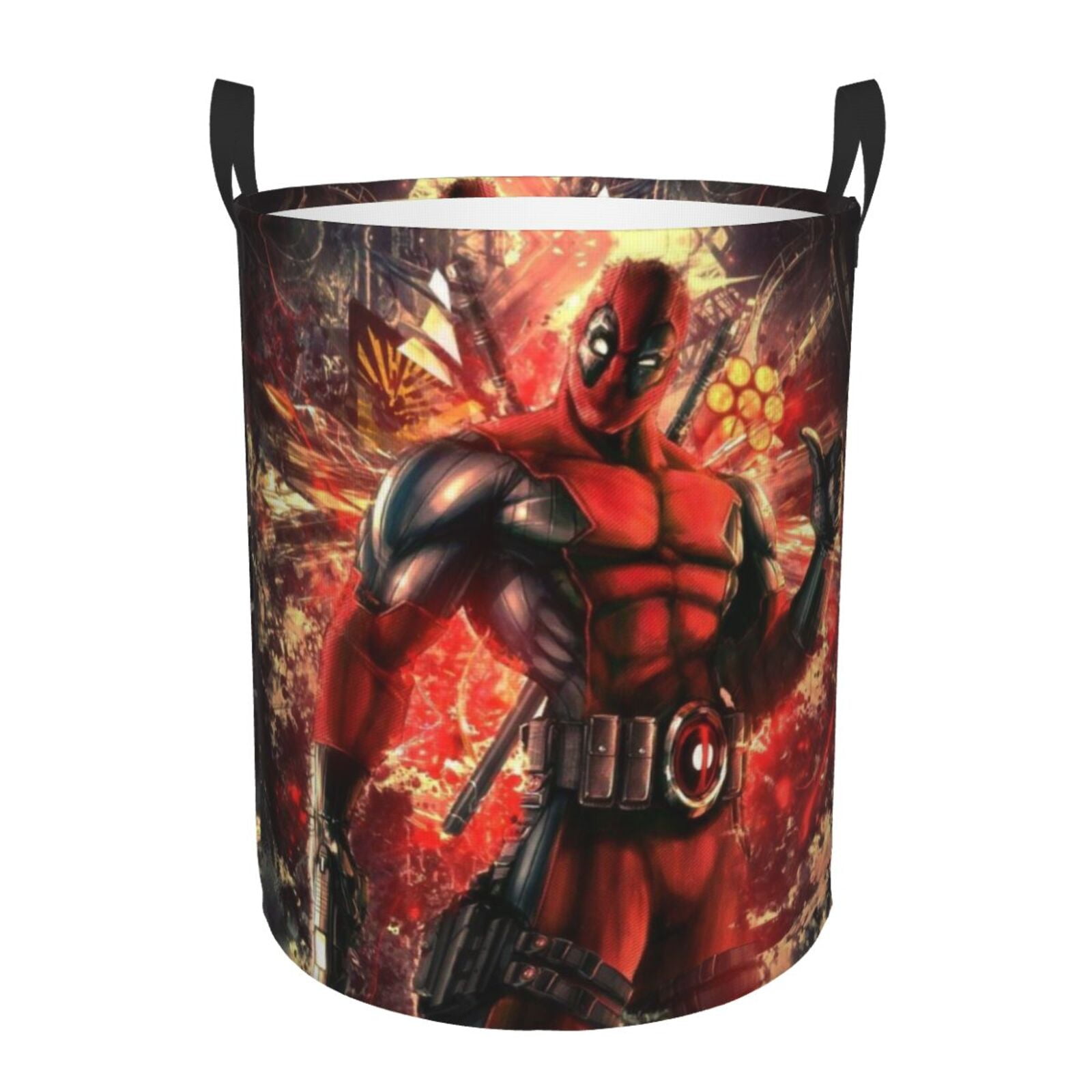 Deadpool Large Laundry Hamper, Collapsible Laundry Basket With Handles ...