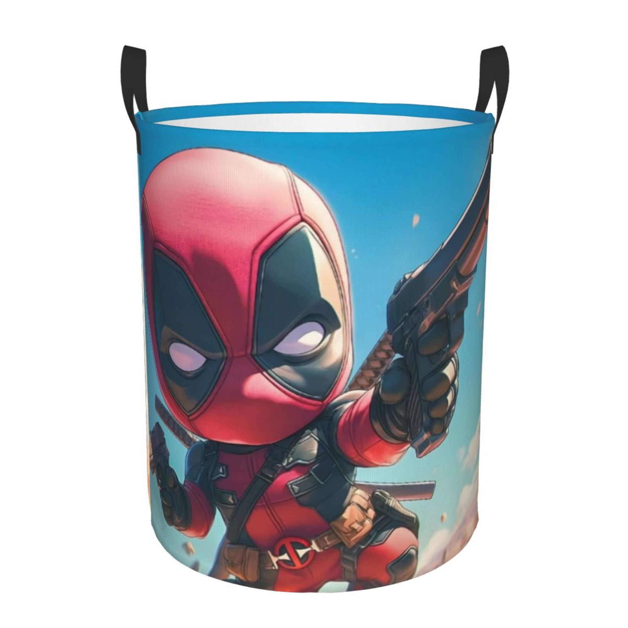 Deadpool Laundry Hamper Basket, Waterproof Collapsible Circular Clothes ...