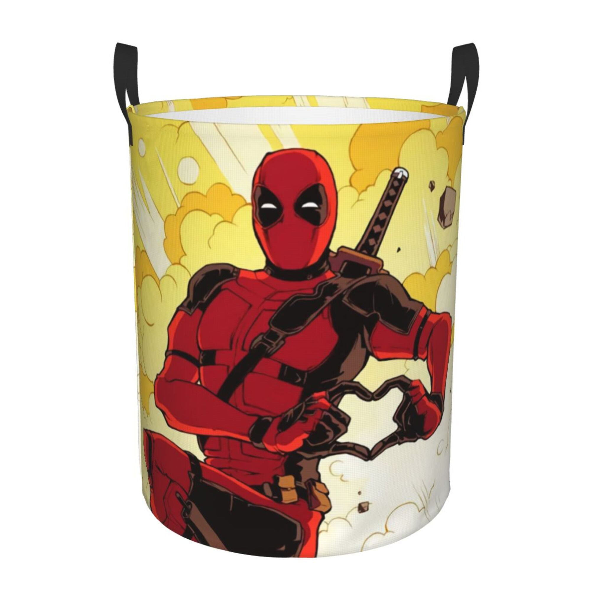 Deadpool Laundry Hamper Basket, Waterproof Collapsible Circular Clothes ...