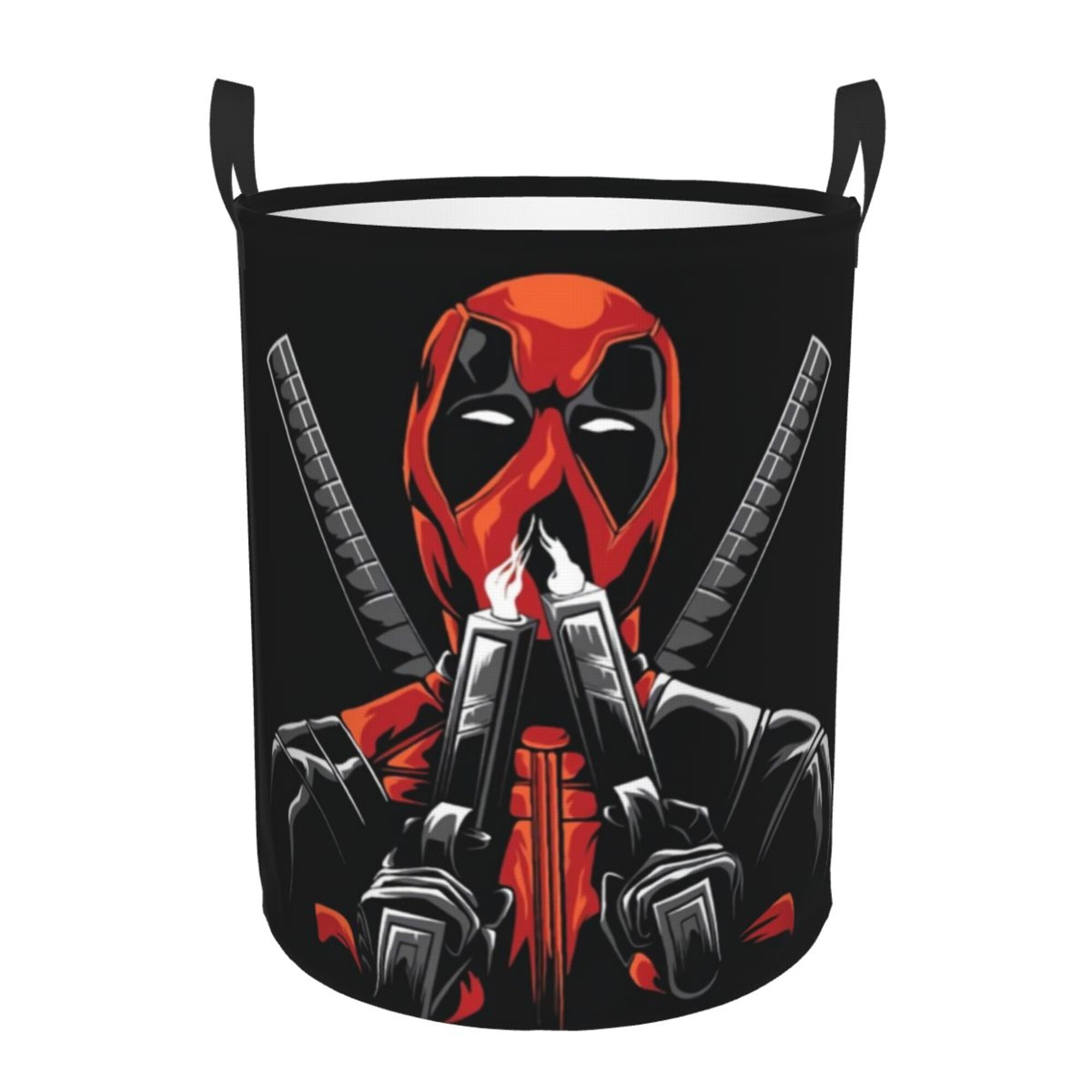 Deadpool Laundry Hamper Basket, Waterproof Collapsible Circular Clothes ...