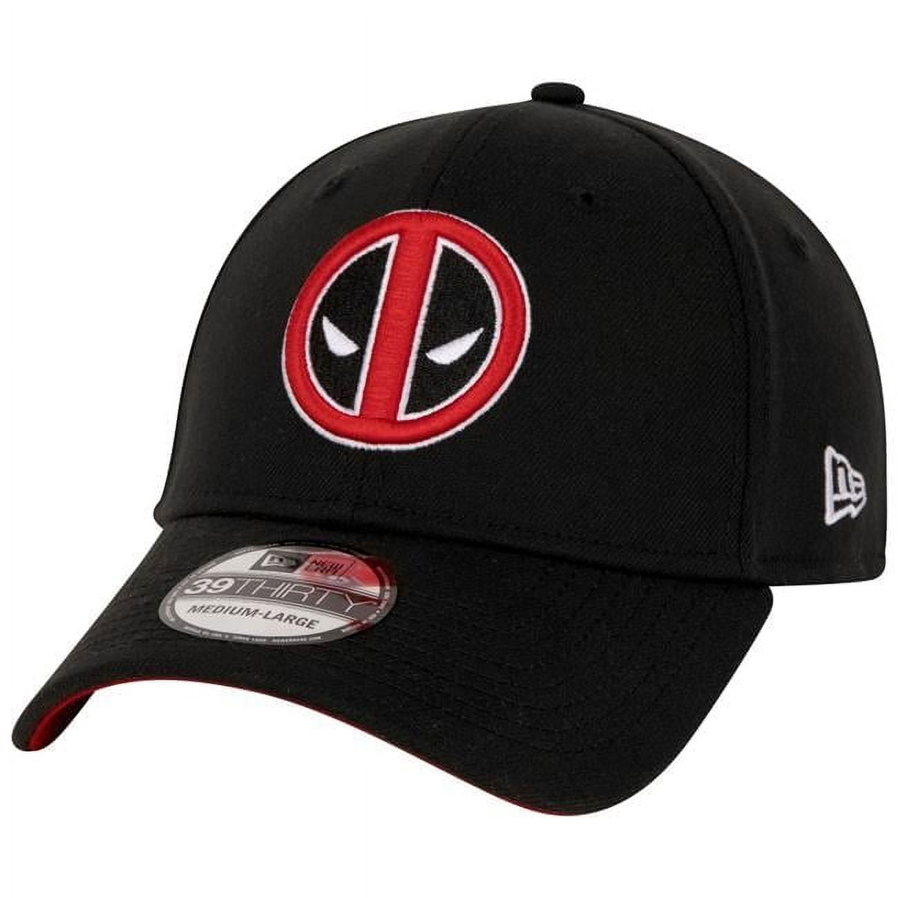 Deadpool Logo Black Colorway New Era 39Thirty Fitted Hat-Large/XLarge ...