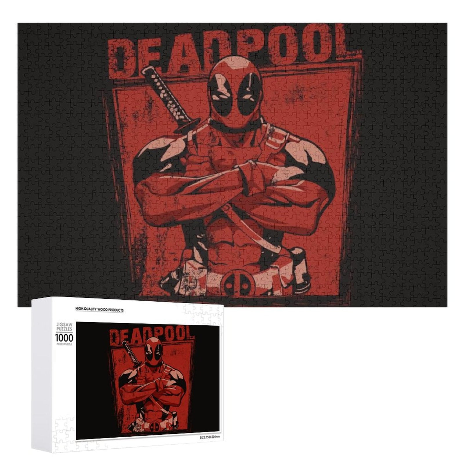 Deadpool Logo Puzzles for Adults 1000 Pieces - Puzzles Challenging and ...