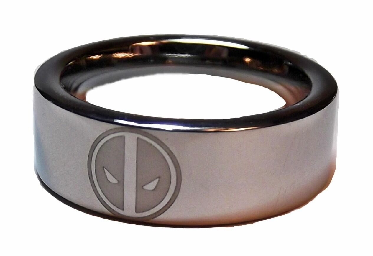 Deadpool Logo Stainless Steel Band Ring Size 13 - Walmart.com