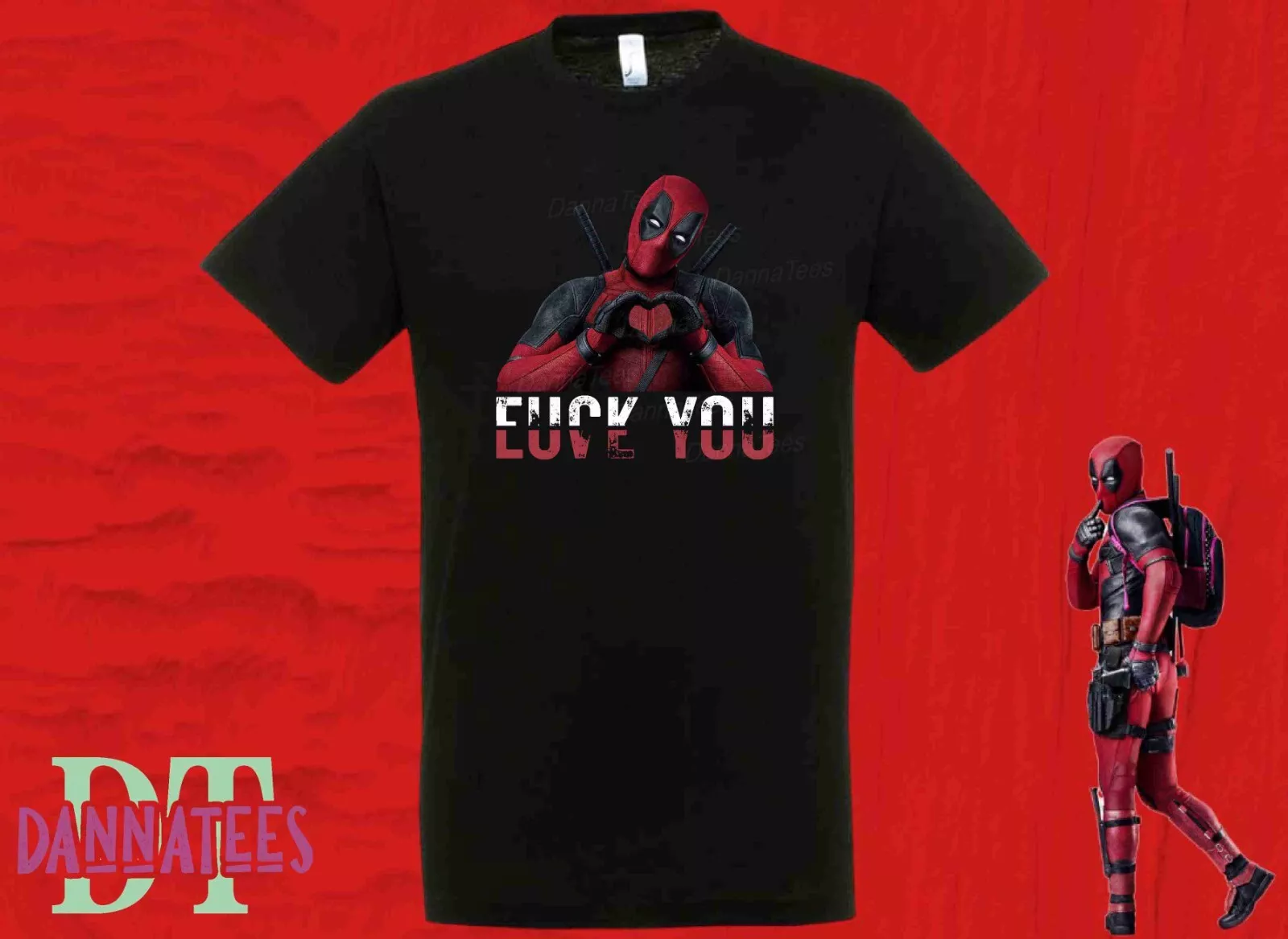 Deadpool Love You Funny Movie T-Shirt Unisex S-4XL Hot Trending Shirt ...