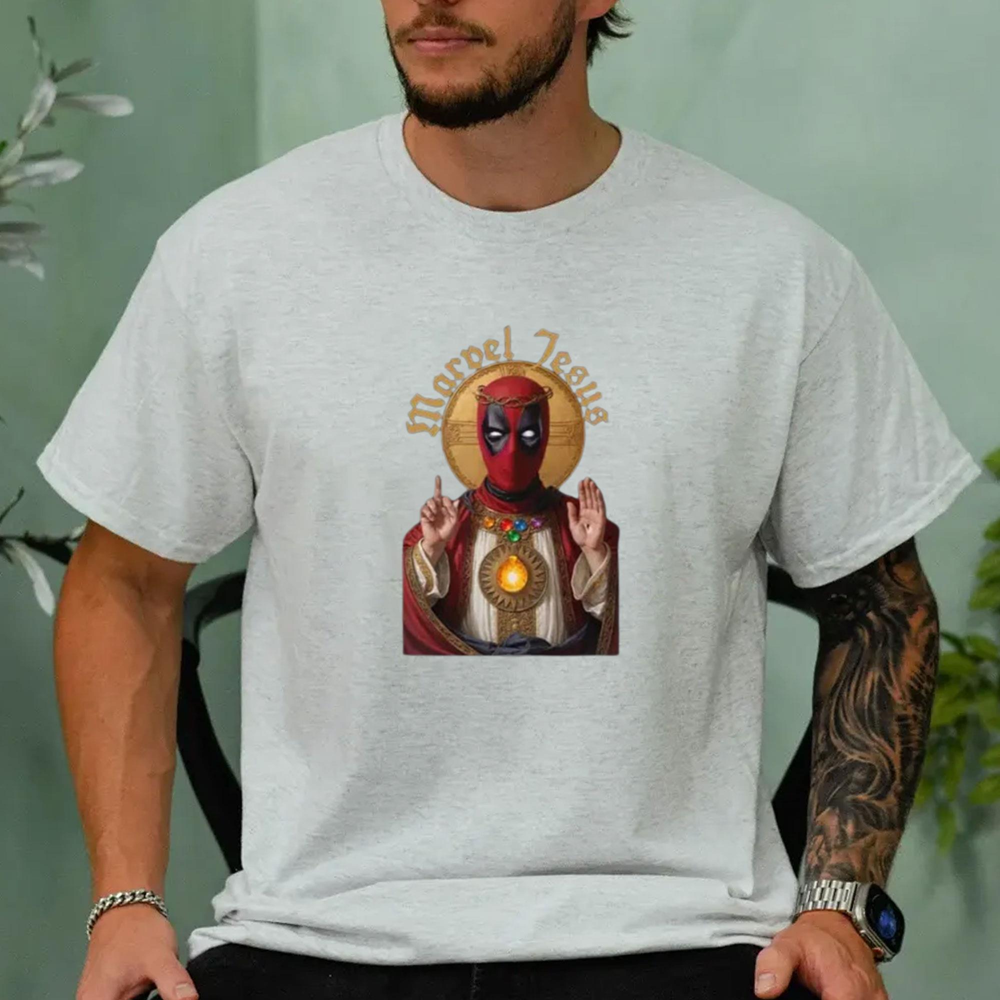 Deadpool Marvel Jesus Shirt Marvel Comic Unisex Tee Gift - Walmart.com