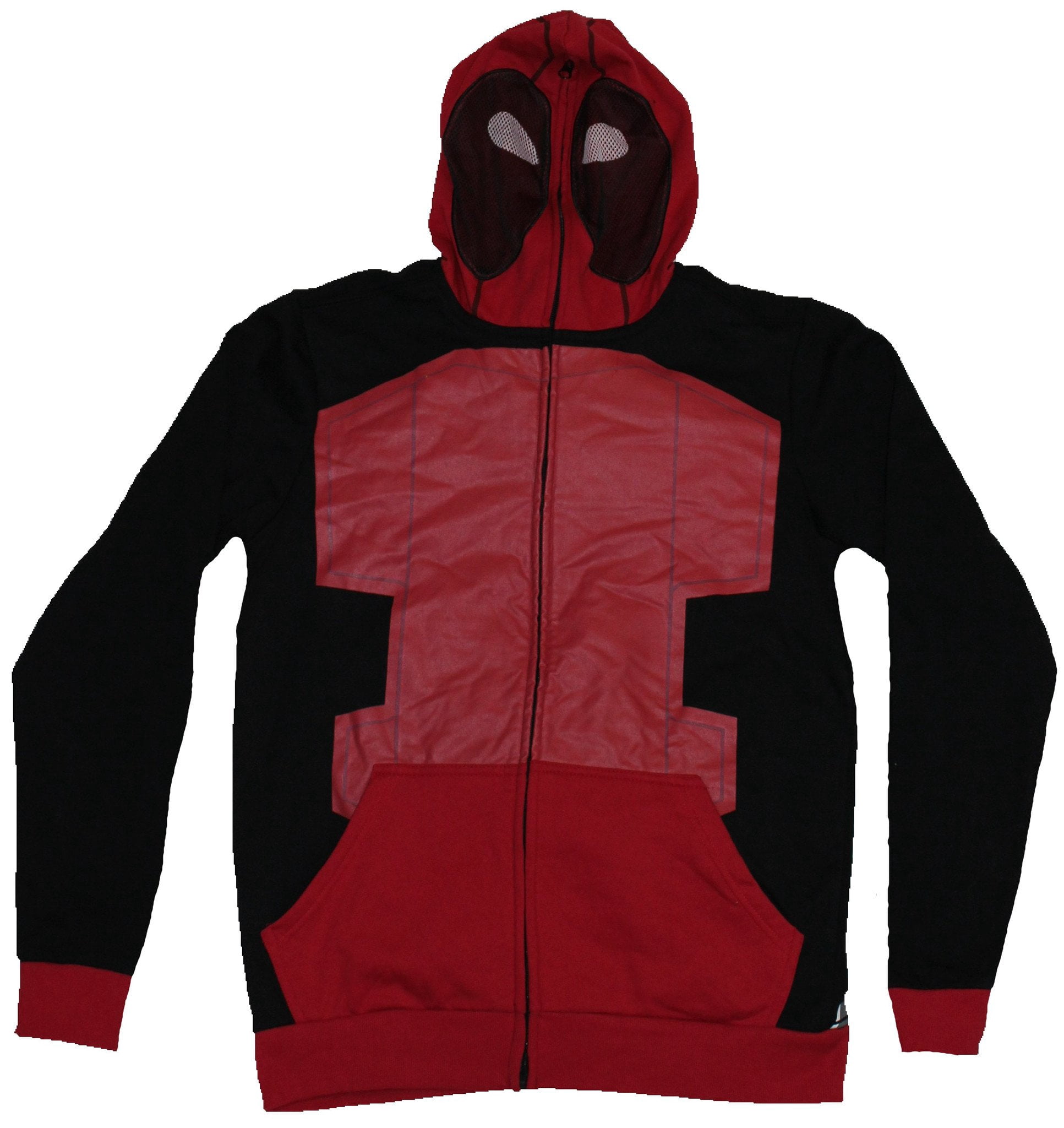 Deadpool (Marvel) Mens Hoodie Sweatshirt - Costume front Backpack Pouch ...