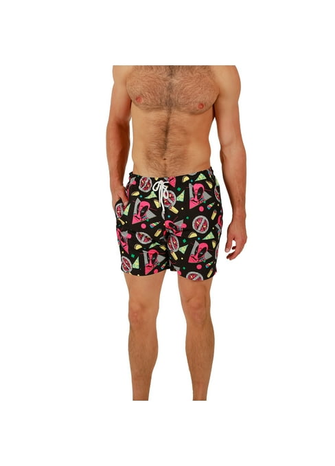 Jamicy Men's Slim Swim Shorts Funny Printing Pockets Quick Dry Swimsuit ...