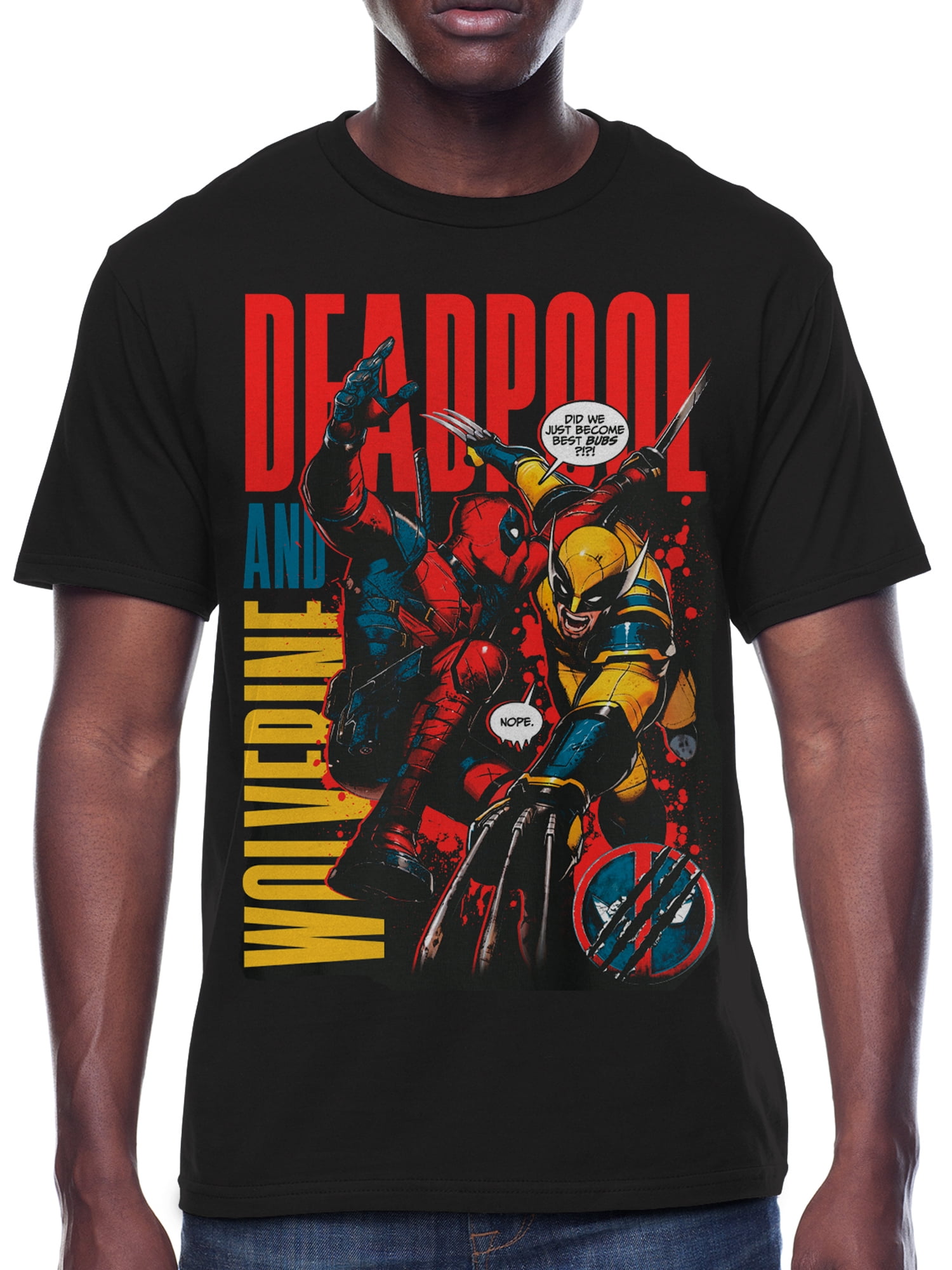 Deadpool, Men's Apparel Graphic Crew Neck T-Shirt, Sizes S-3XL, Friends ...
