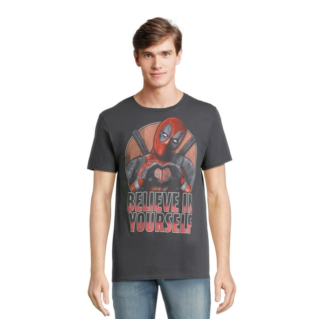 Deadpool Men's Believe in Yourself Graphic Tee, Sizes S-3XL - Walmart.com
