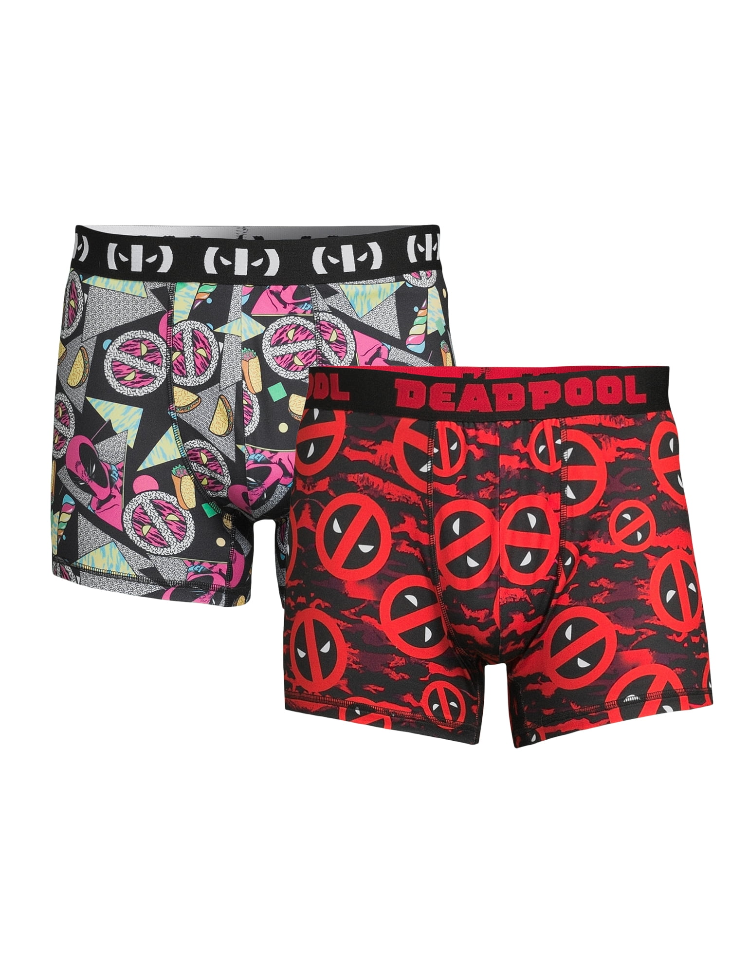 Deadpool Men's Moisture-Wicking Boxer Briefs 2-Pack, Multicolor ...