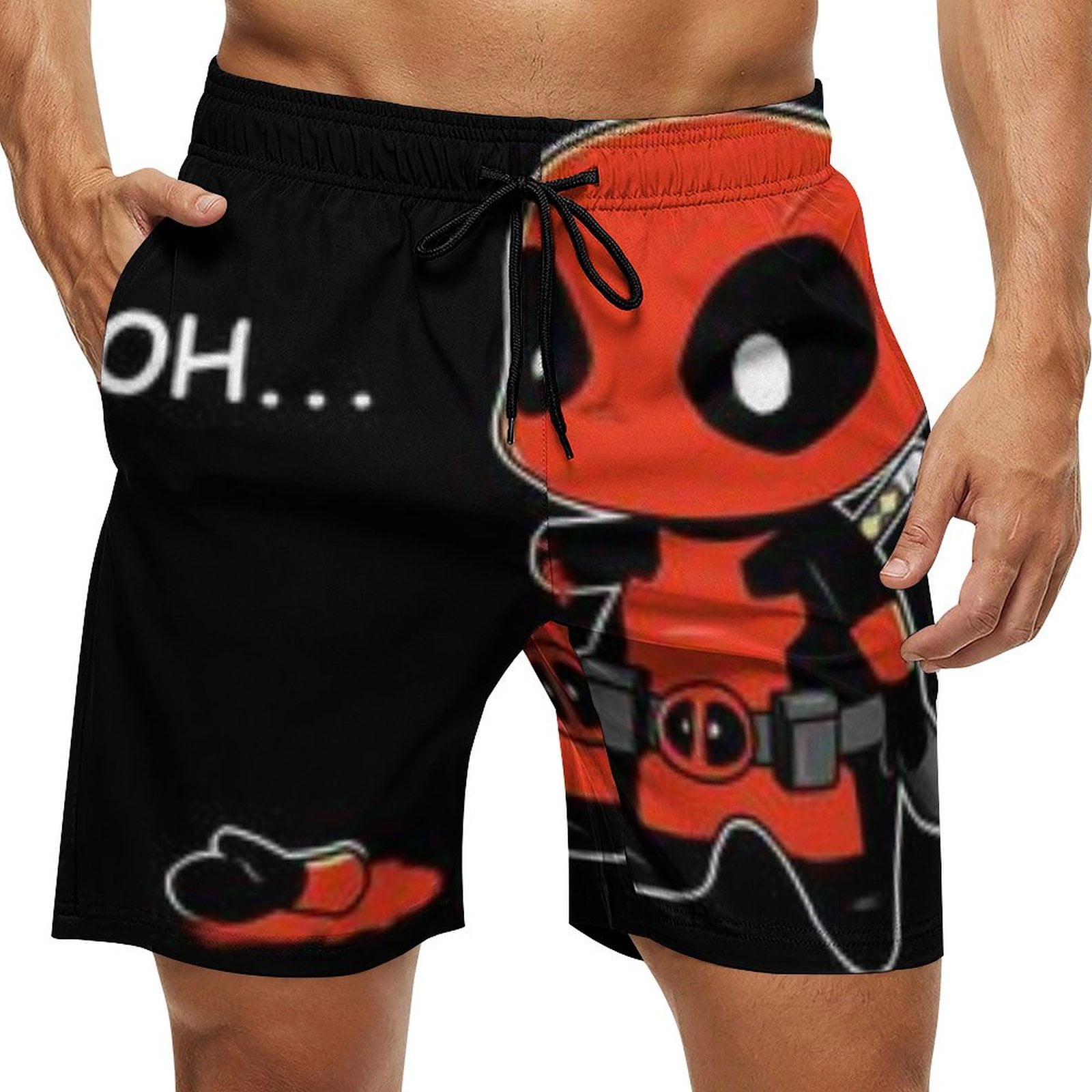 Deadpool Men's Quick Dry Swim Shorts with Mesh Lining Loose - Fit ...