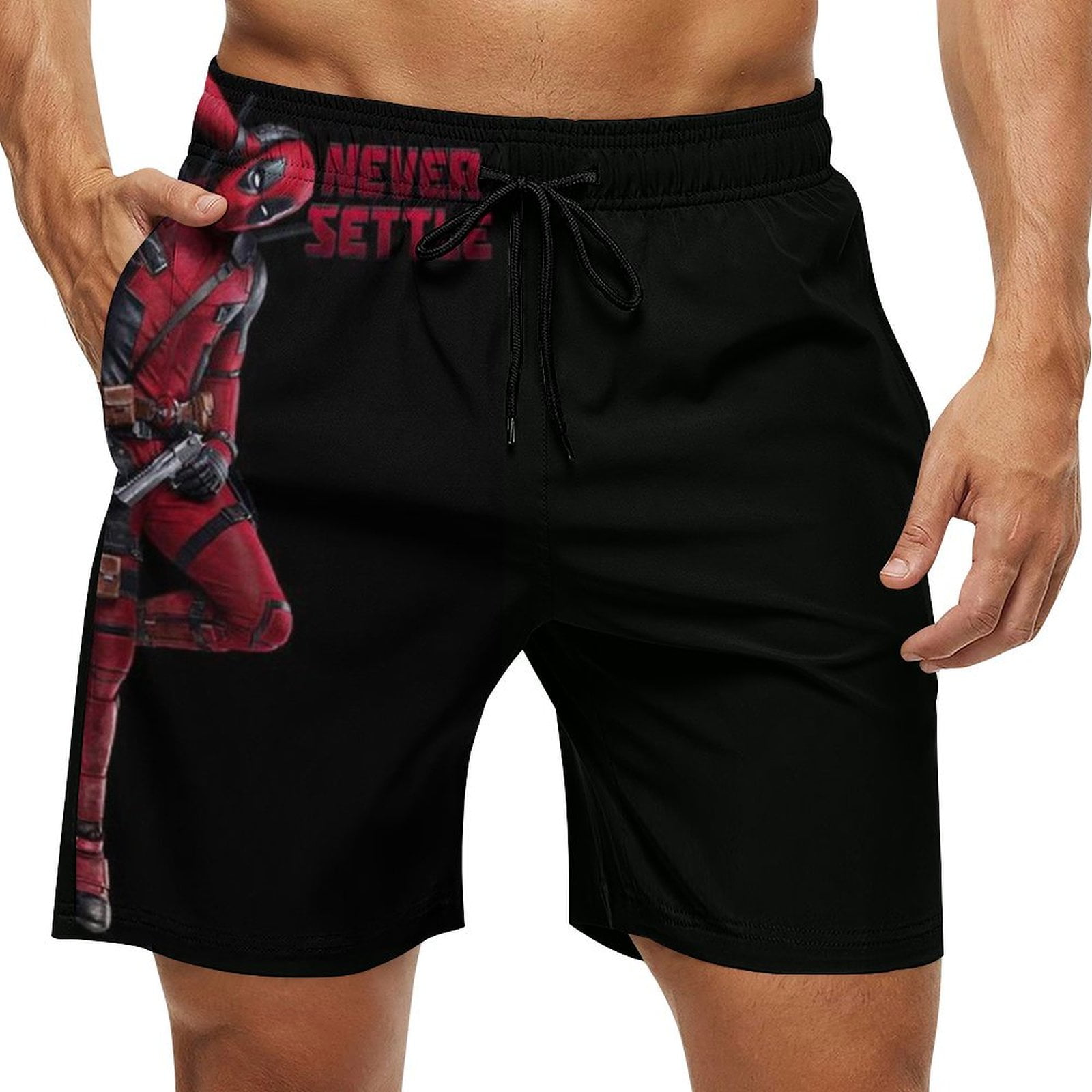 Deadpool Men's Quick Dry Swim Shorts with Mesh Lining Loose - Fit ...