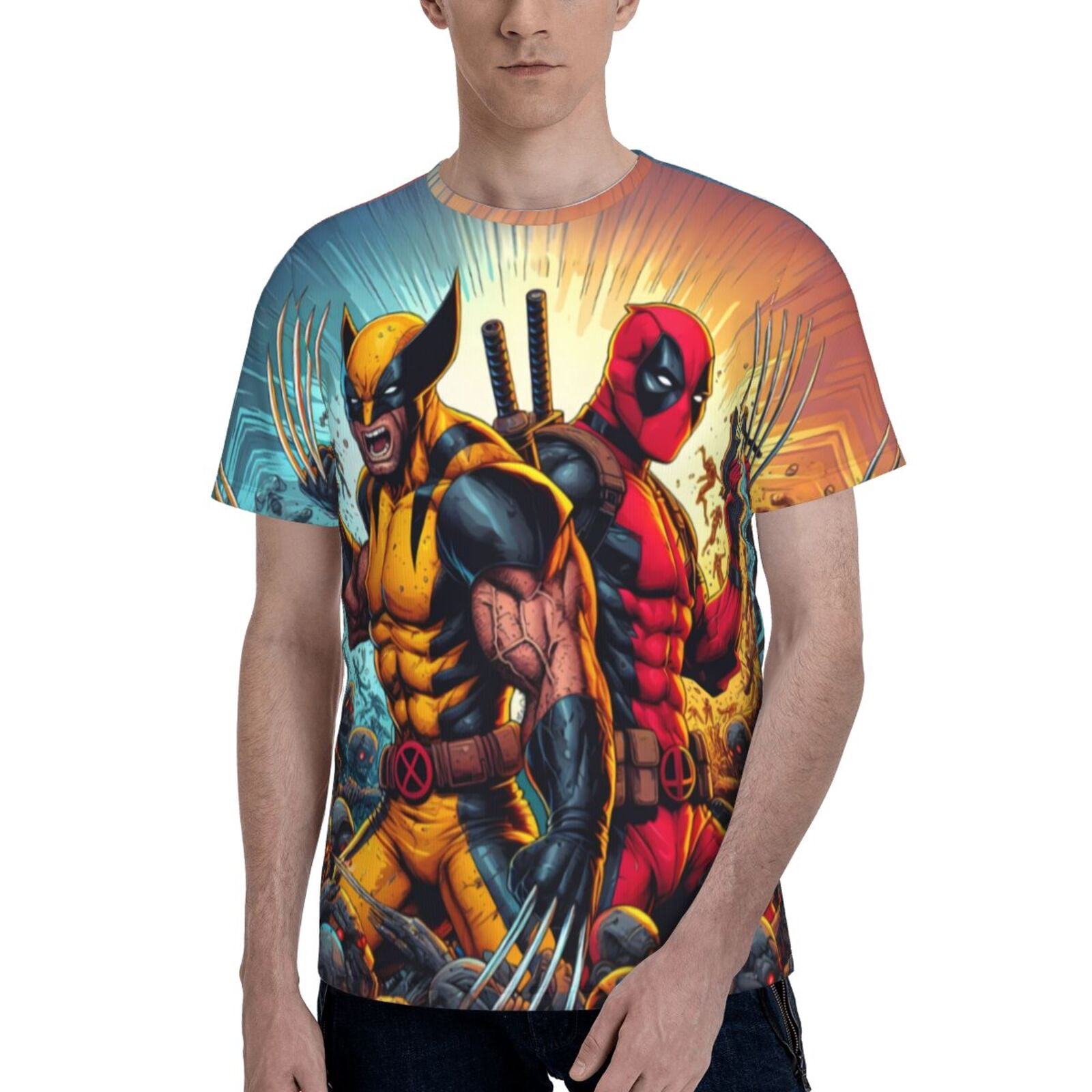 Deadpool Men's T Shirt 3D Graphic Hip Hop Unisex Tees Tops Casual ...